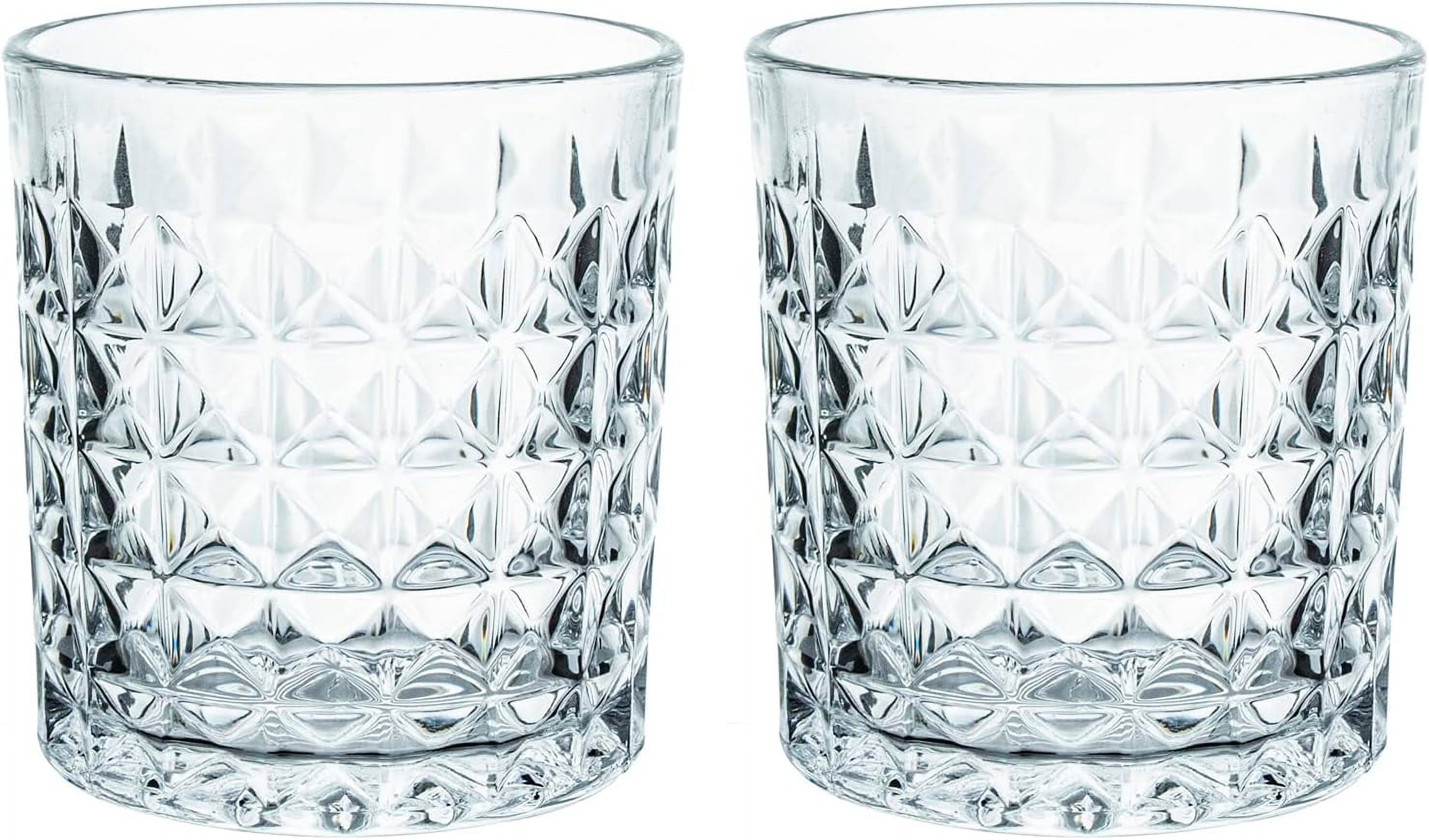GZhLonKiMa 2 Pcs Diamond Embossed Clear Glass Mouthwash Cup Cups ...
