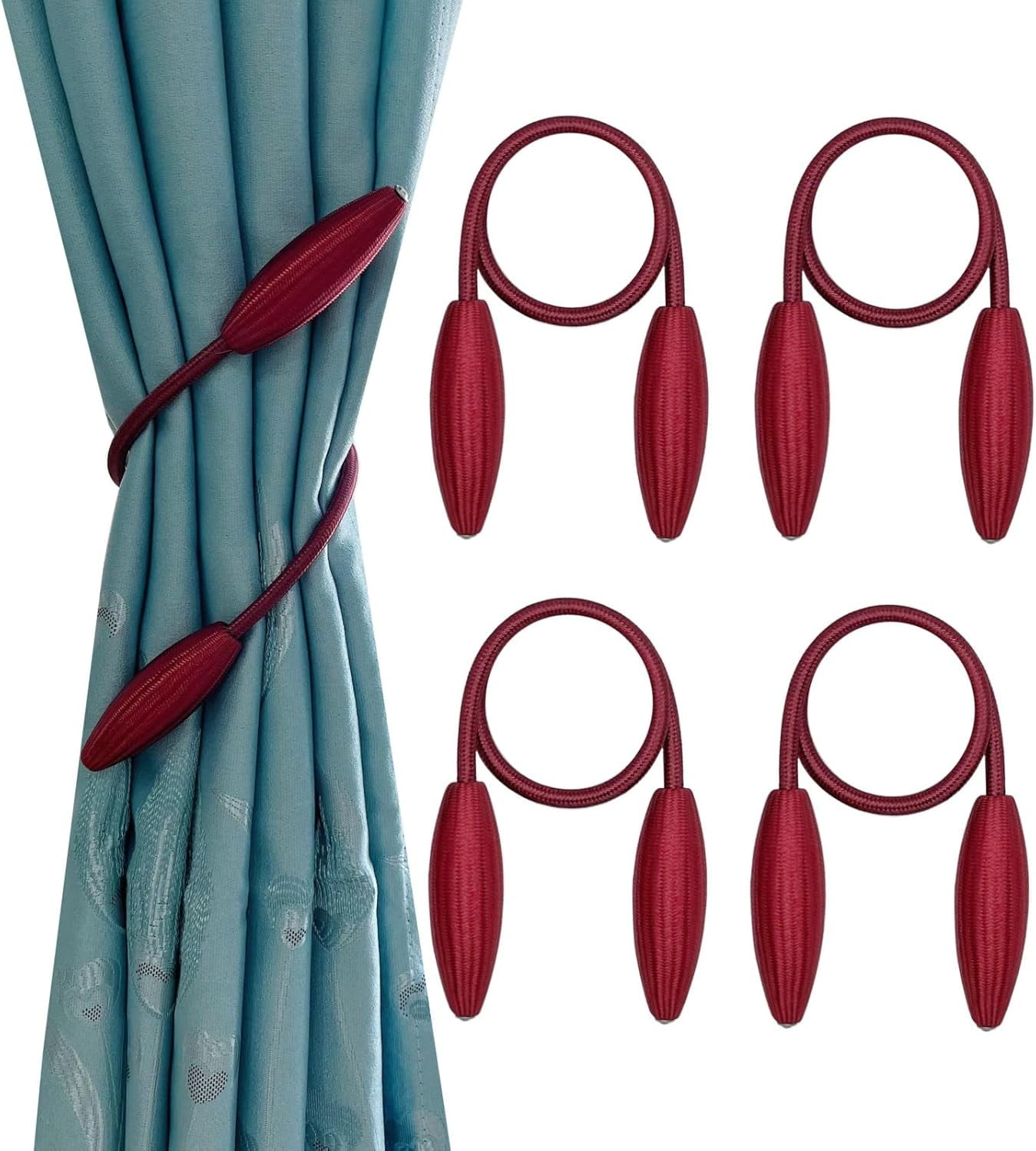 GZhLonKiMa 2PCS Curtain Tiebacks Clips Creative Variety Shape Twist ...