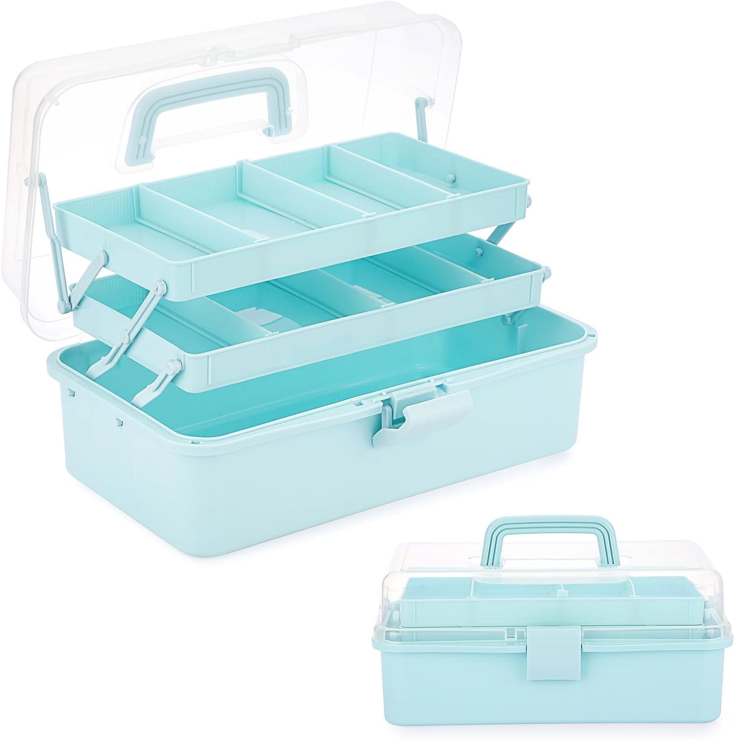 GZhLonKiMa 3-Layer Plastic Dividing Storage Box Craft Organizer with ...