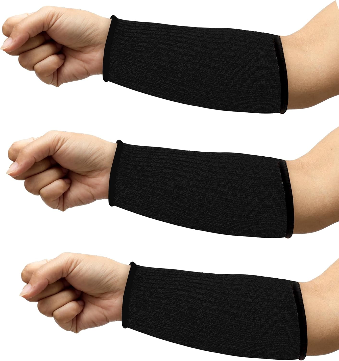 GZhLonKiMa 3 Pairs Cut Resistant Sleeves,Arm Protectors for Thin Skin ...