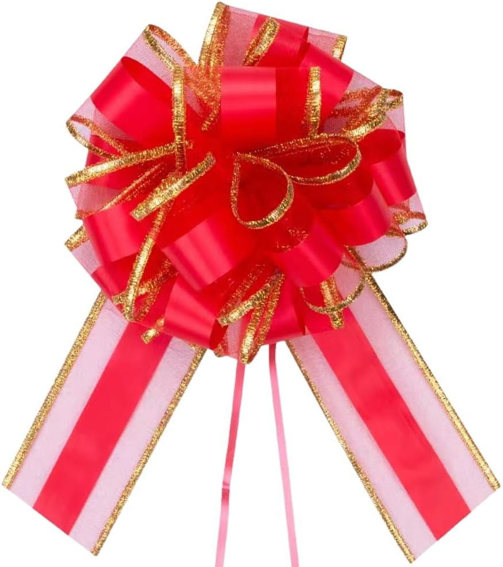 GZhLonKiMa 3 pcs 7 inches Big Pull Bows, Pull Bows for Gift Wrapping ...