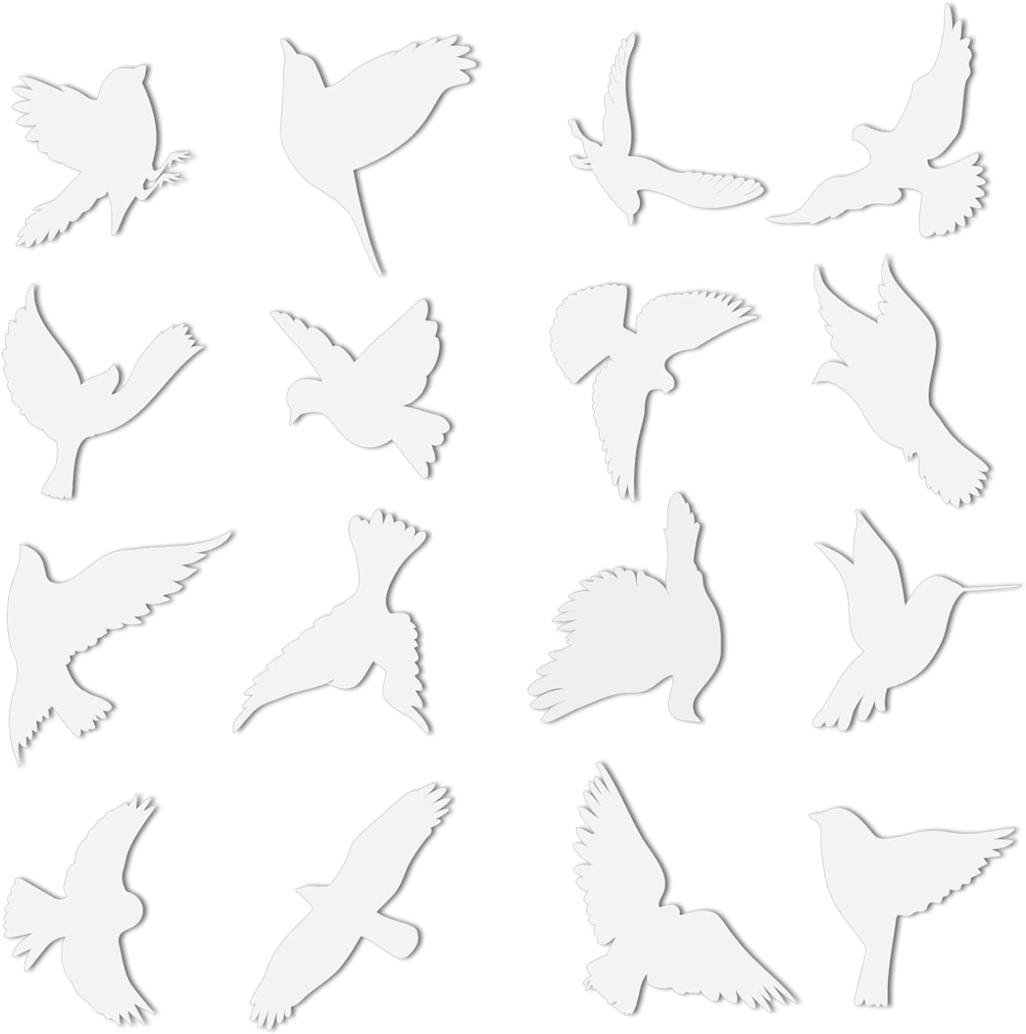 GZhLonKiMa 32 Pieces Window Strike Prevention Stickers Decals Anti ...