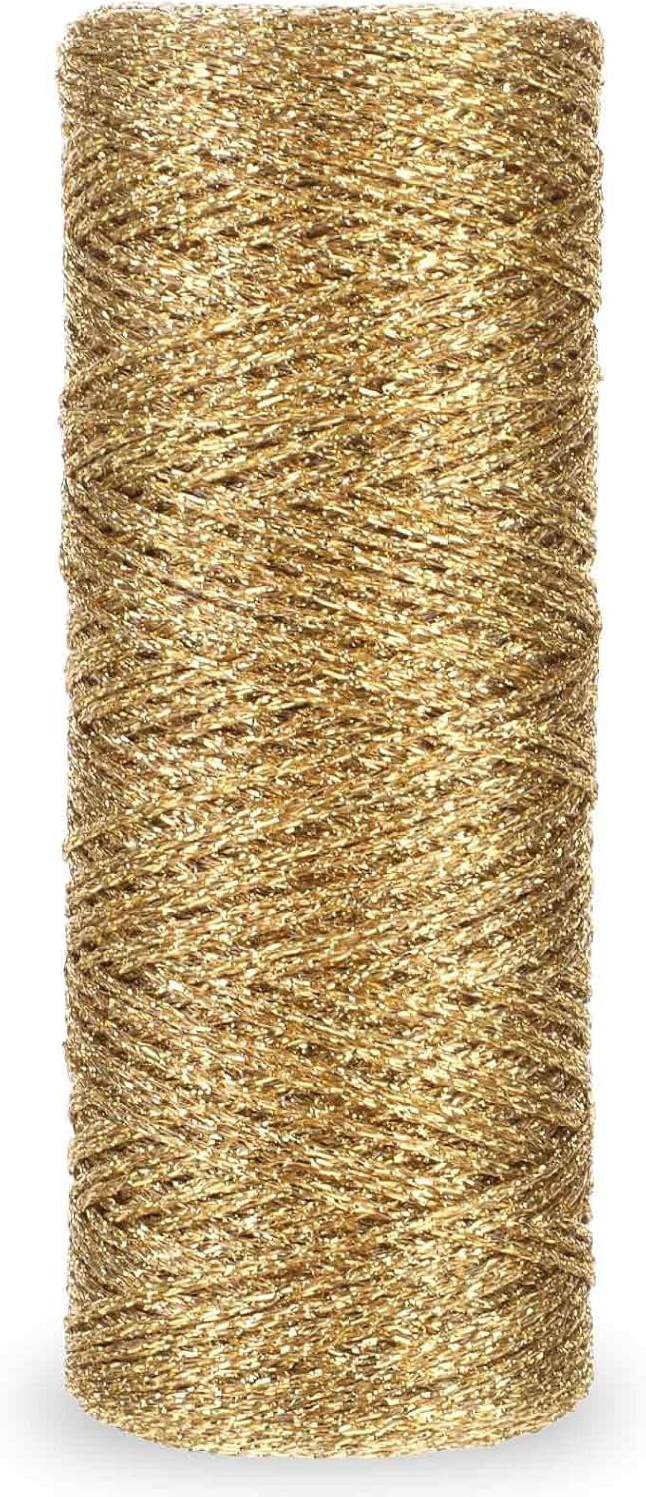 GZhLonKiMa 328 Feet Gold String Twine, Gold Wrapping Twine String ...