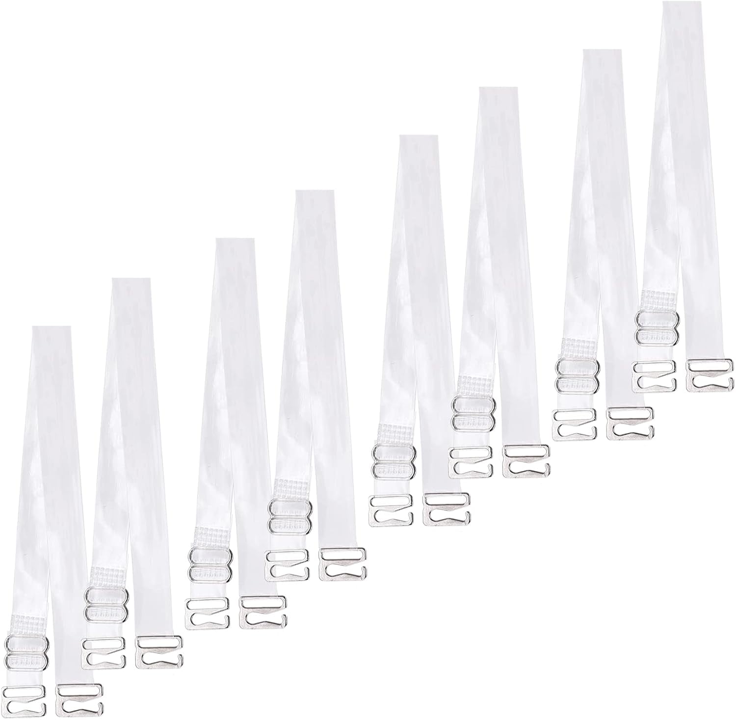 GZhLonKiMa 4 Pair Invisible Clear Bra Straps Non-Slip Adjustable Bra ...