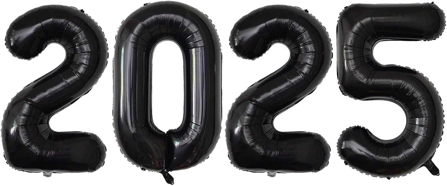 40 Inch Number Balloons s Black Numbers 40 Inch 2025 Numbers For New ...