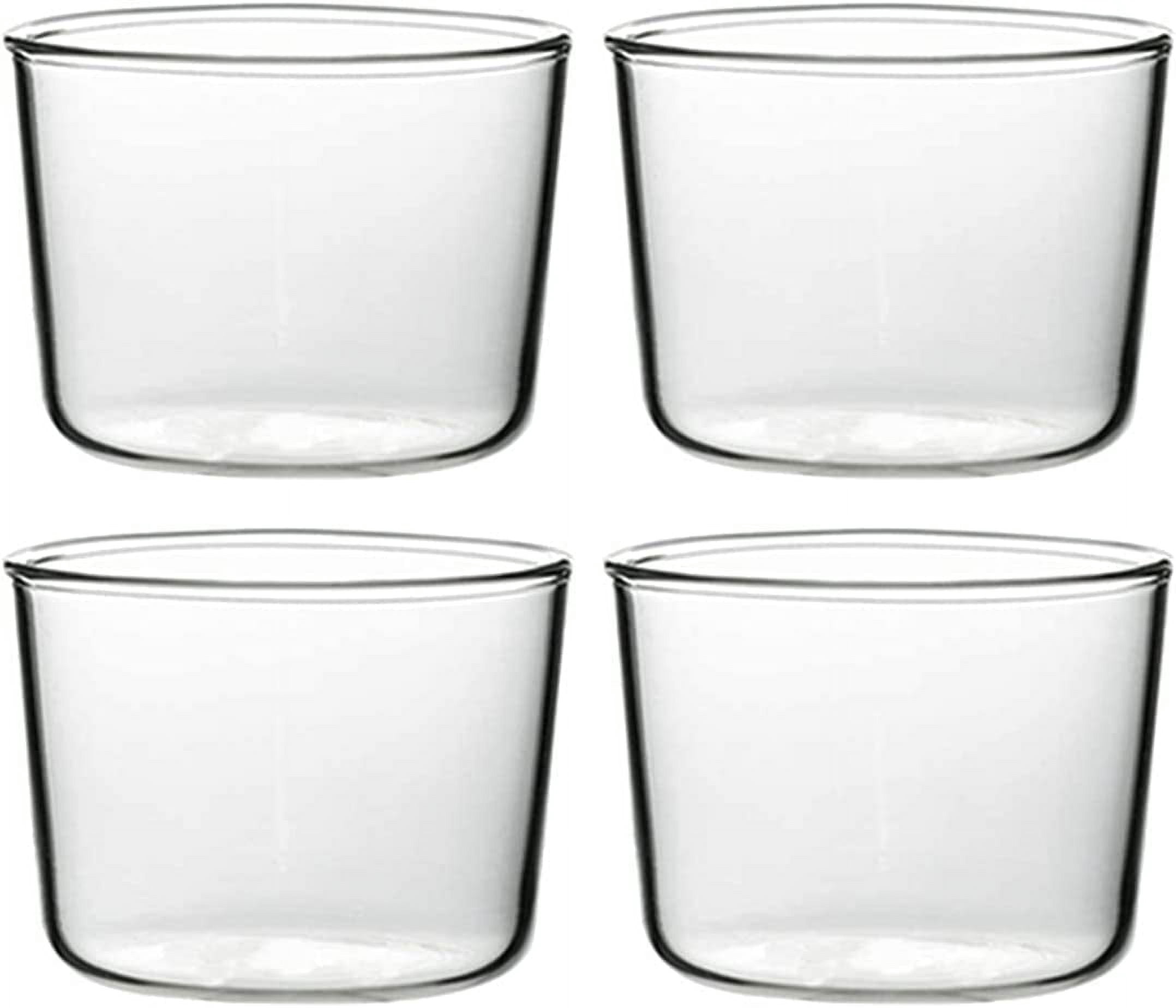 GZhLonKiMa 4pcs Clear Glass Dessert Cup, 6 Oz Custard Bowl, Pudding Cup ...