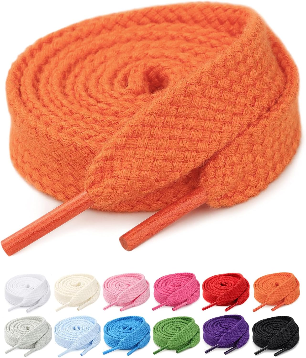 GZhLonKiMa 5/8" Wide Fat Thick Shoe Laces for Sneakers 2 Pairs Big Flat ...