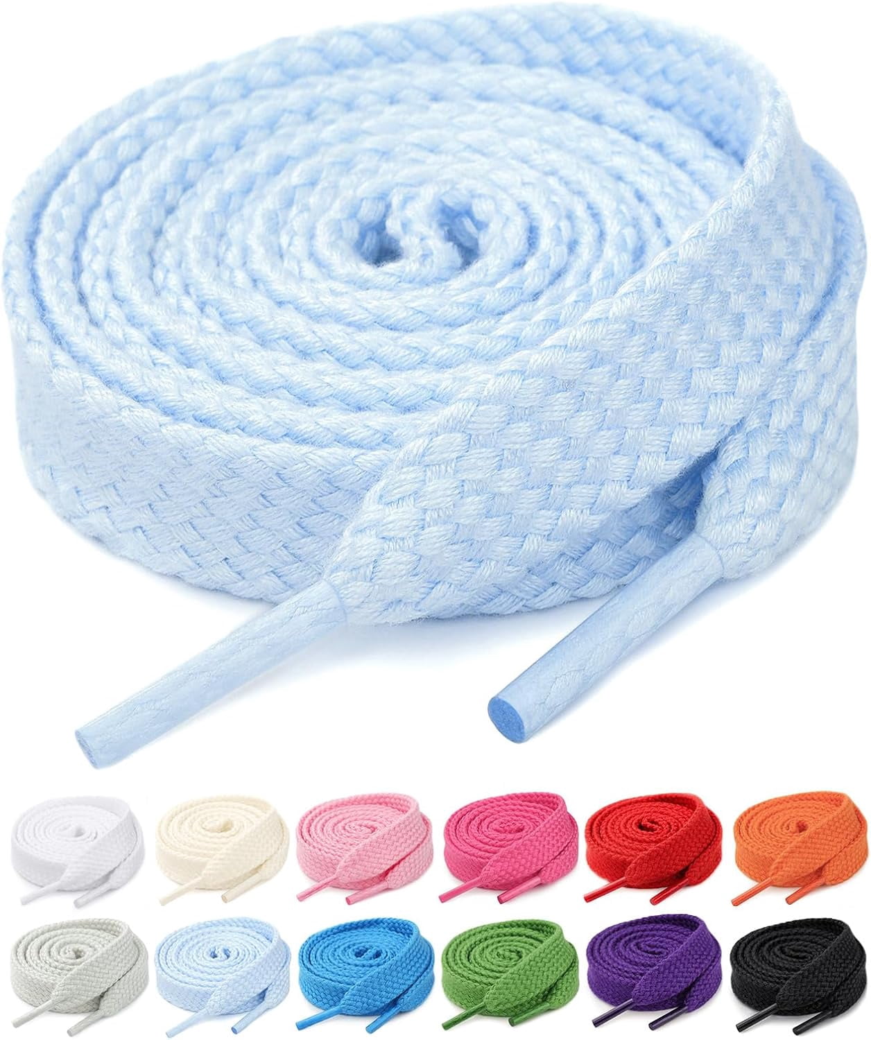 GZhLonKiMa 5/8" Wide Fat Thick Shoe Laces for Sneakers 2 Pairs Big Flat ...