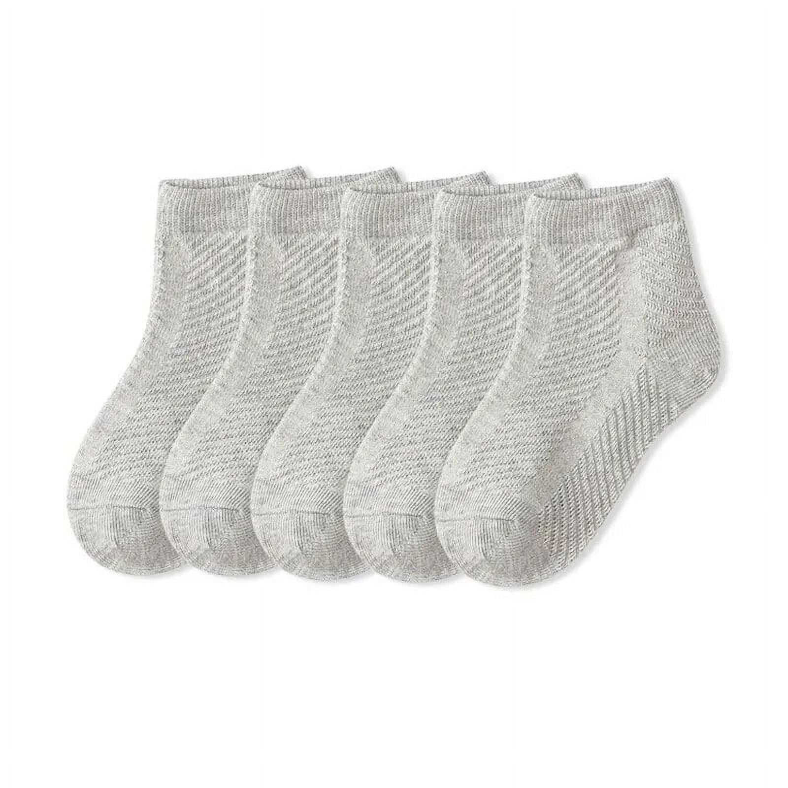 GZhLonKiMa 5Pairs Children Cozy Soft Solid Breathable Mesh Cotton Socks ...