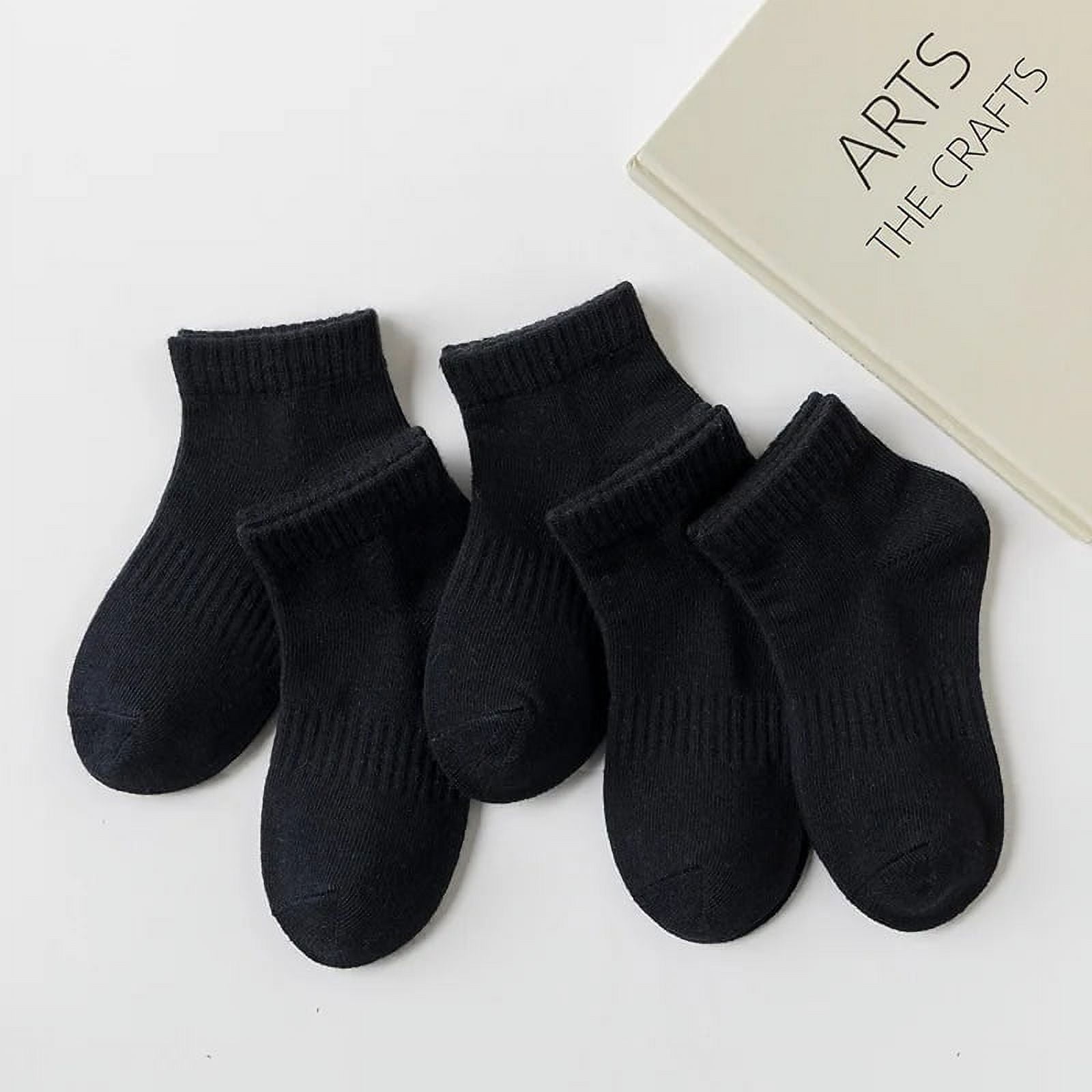 GZhLonKiMa 5 Pairs New Summer Children Cotton Socks Fashion Black White ...