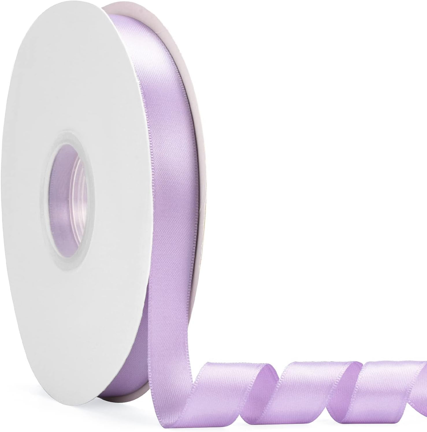 GZhLonKiMa 50Yds Ivory Double Faced Satin Ribbon,High Density Solid ...