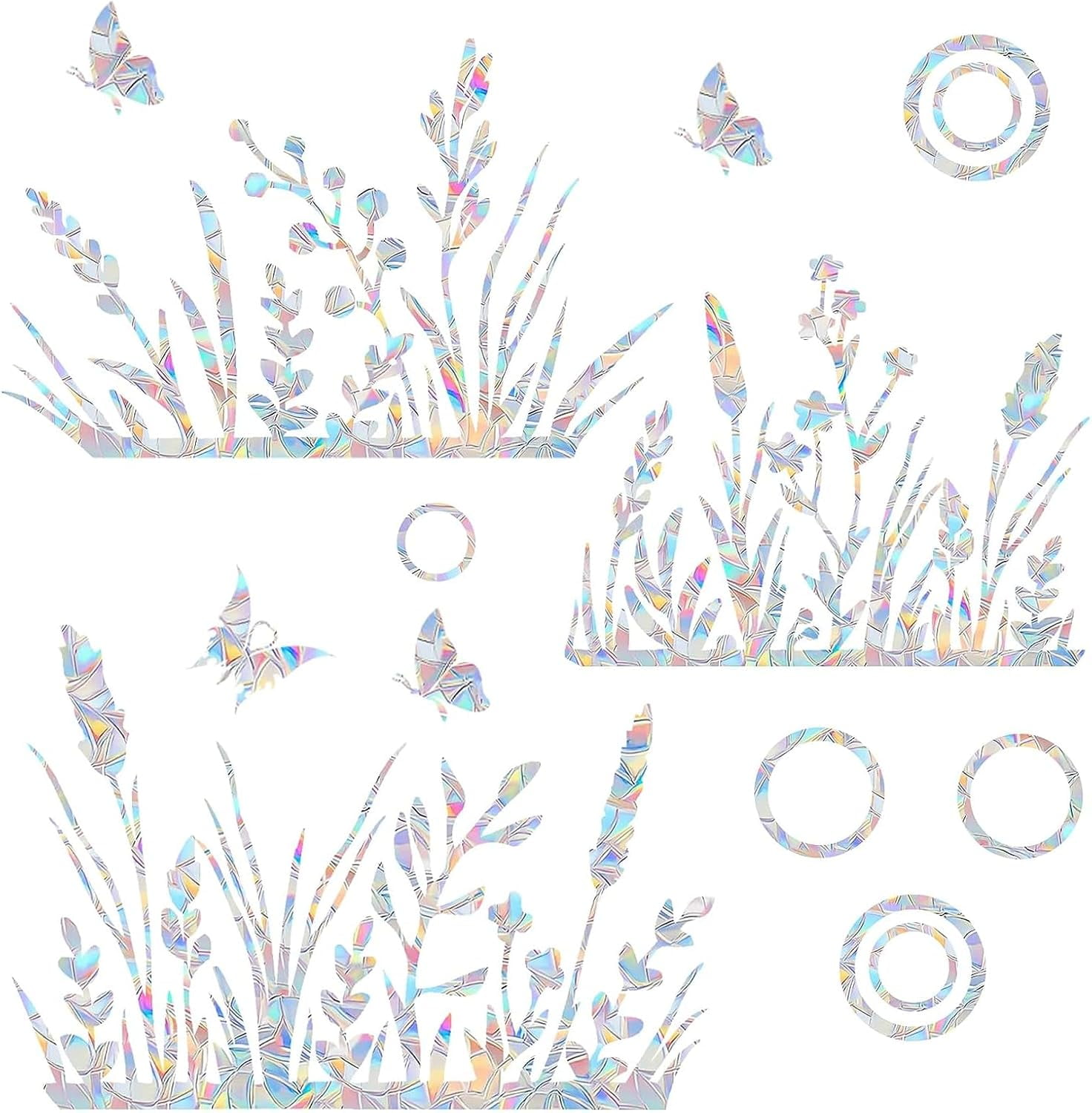 GZhLonKiMa 54PCS Cloud Window Clings - Anti-Collision Window Decals to ...