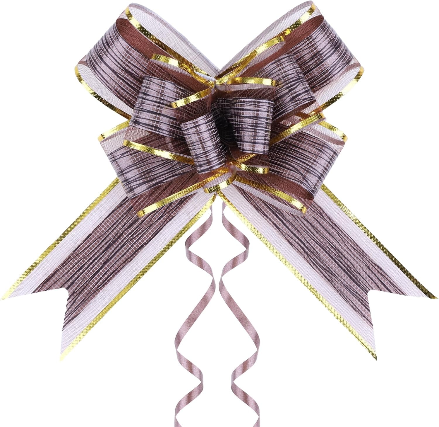 GZhLonKiMa 6 Inches Large Pull Bows, Bark Texture Gift Bow, Set of 20 ...