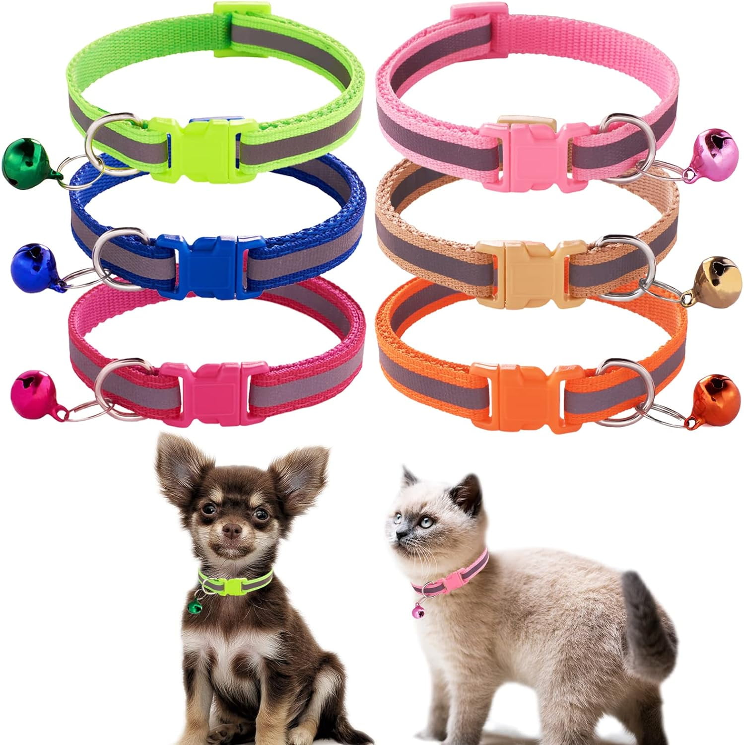 GZhLonKiMa 6 PCS Puppy Collars Adjustable Pup Collar for XSmall Pet Dog ...
