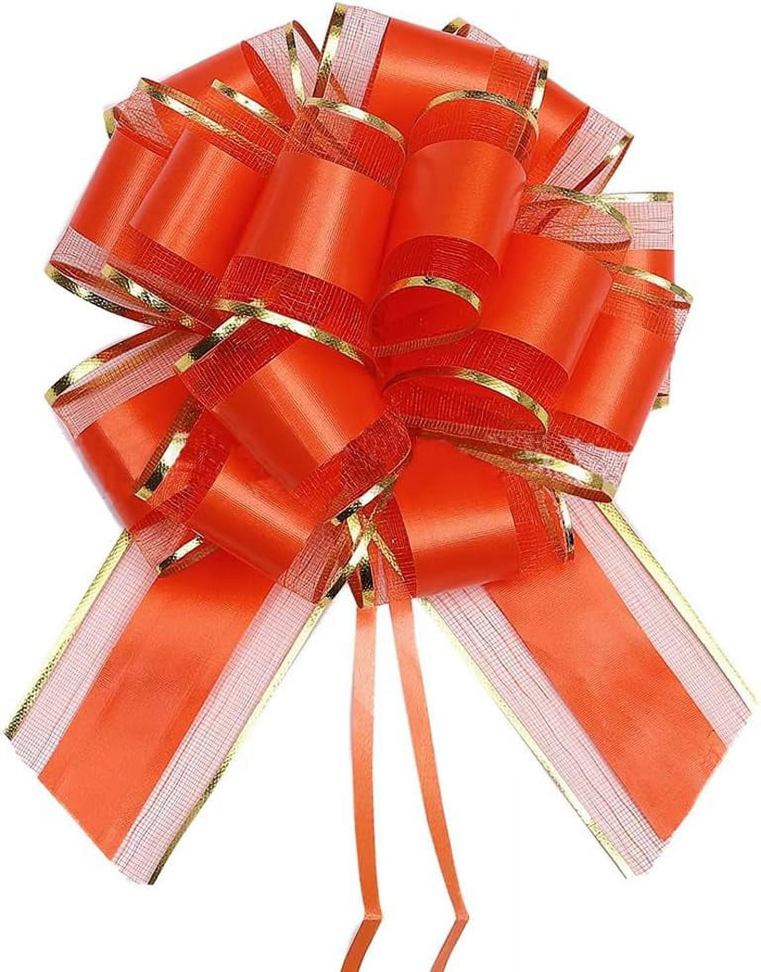 GZhLonKiMa 6 Pieces Black Bows for Gift Wrapping Pull Bow Ribbon Pull ...