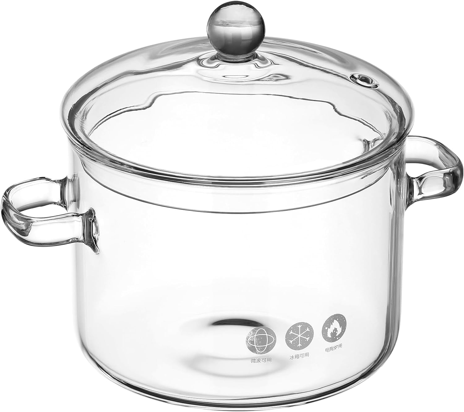 GZhLonKiMa 64Oz(1.9L) Glass Saucepan with Cover - Glass Simmer Pot for ...