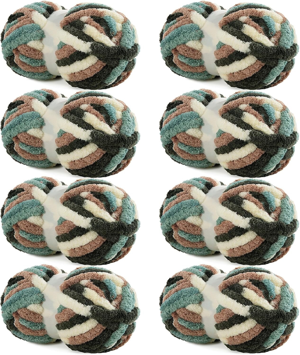 GZhLonKiMa 8 Pack Giant Chunky Yarn for Crocheting,Super Bulky Large ...