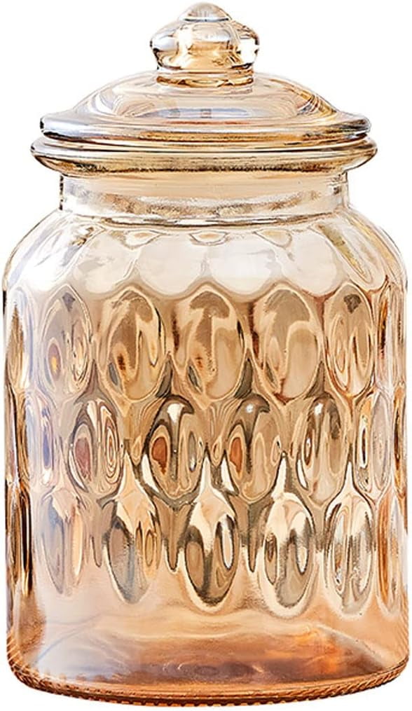 GZhLonKiMa Amber Clear Class Sealed Jar Food Storage Jar Candy Jar ...