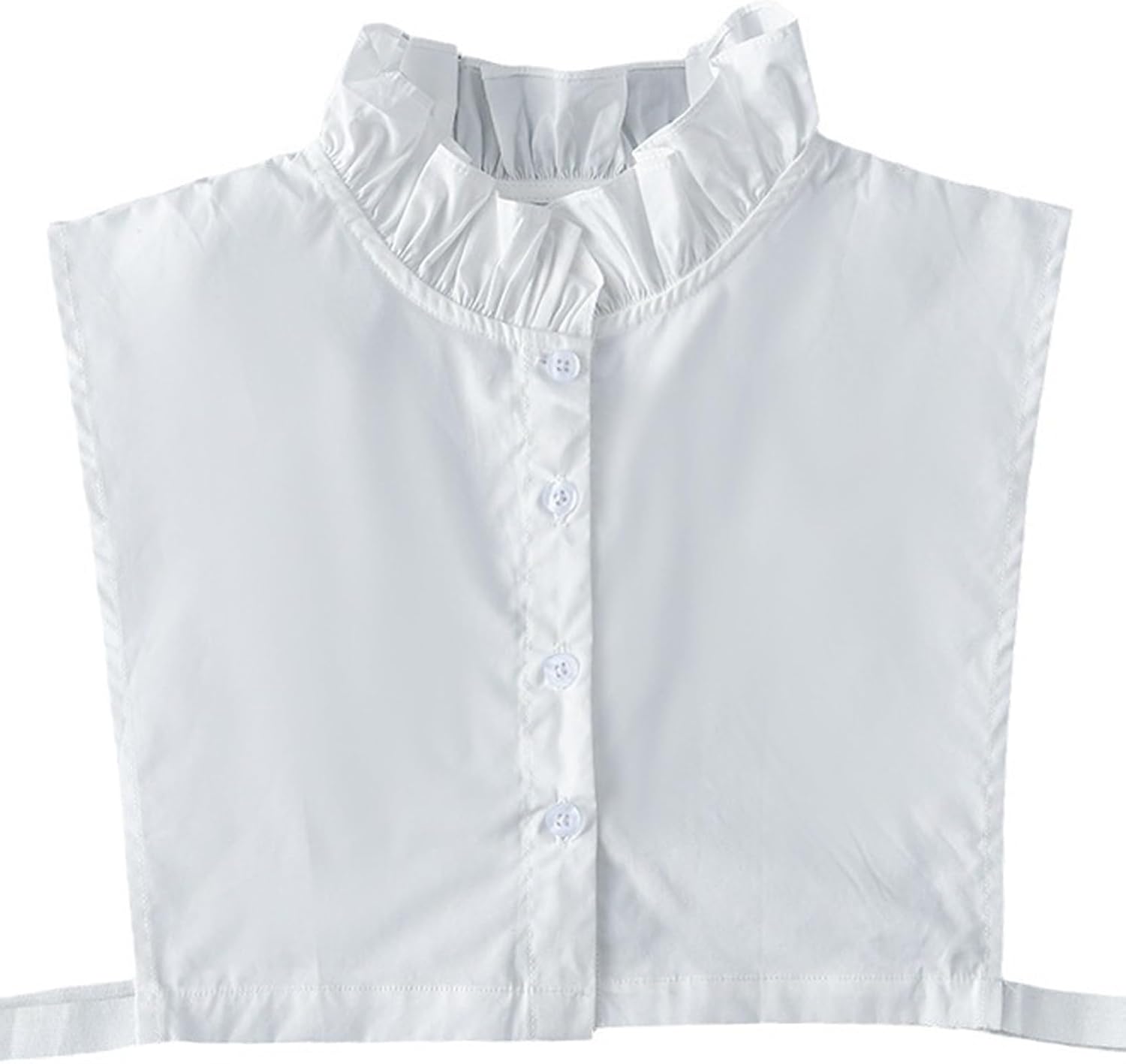 GZhLonKiMa Atuileo Cotton Ruffles Fake Collar Detachable Dickey Collar ...