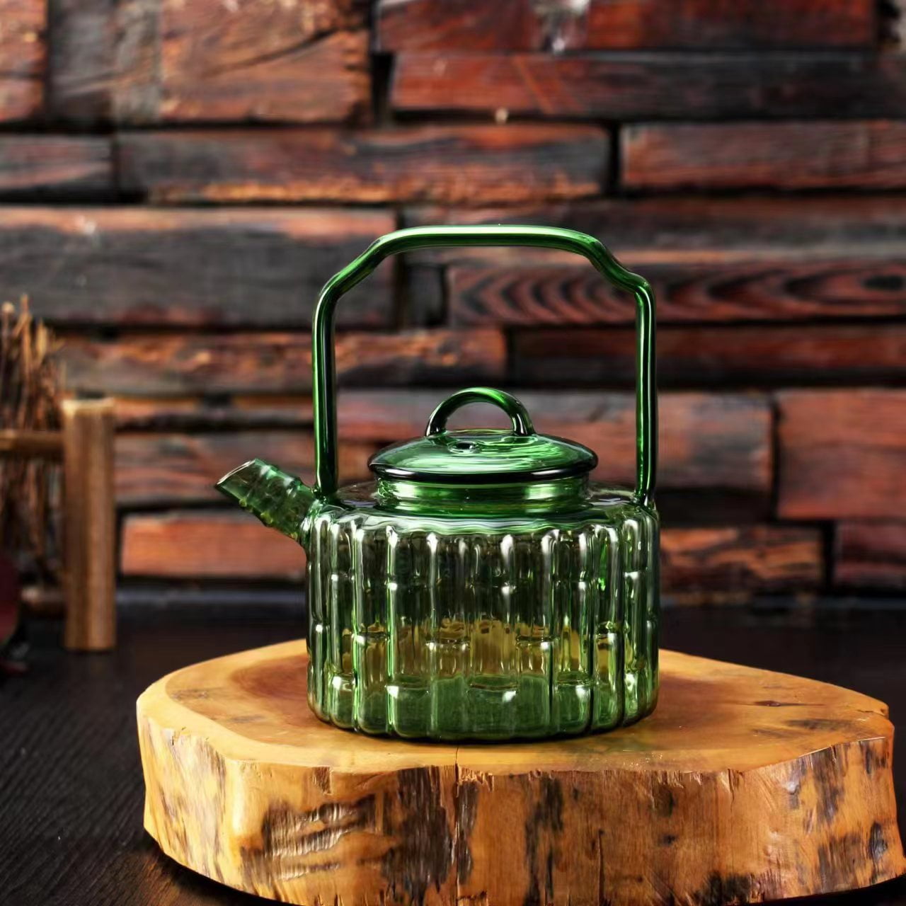 GZhLonKiMa Bamboo Glass Pot Set Household High -Temperature Drinking ...