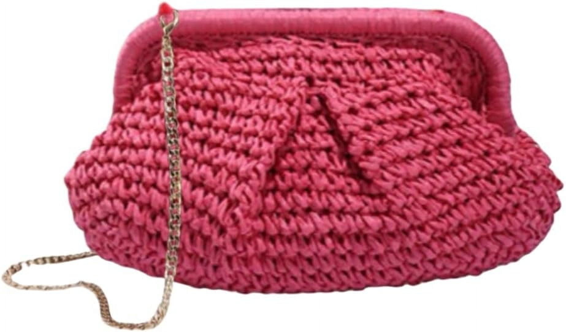 GZhLonKiMa Beach Clutches for Women Trendy, Casual Small Straw ...