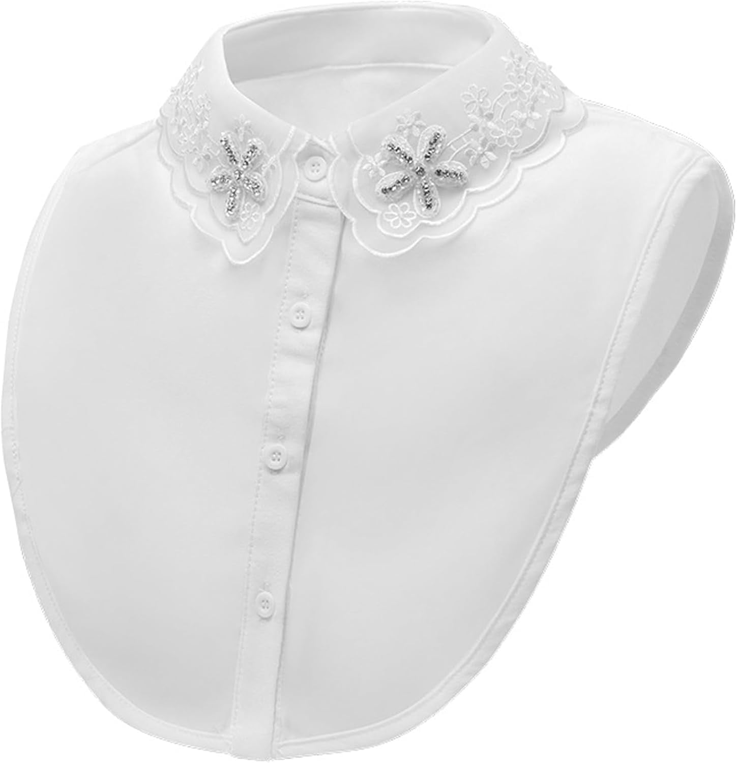 GZhLonKiMa Beaded Detachable Fake Collars Women Half False Shirt Dickey ...