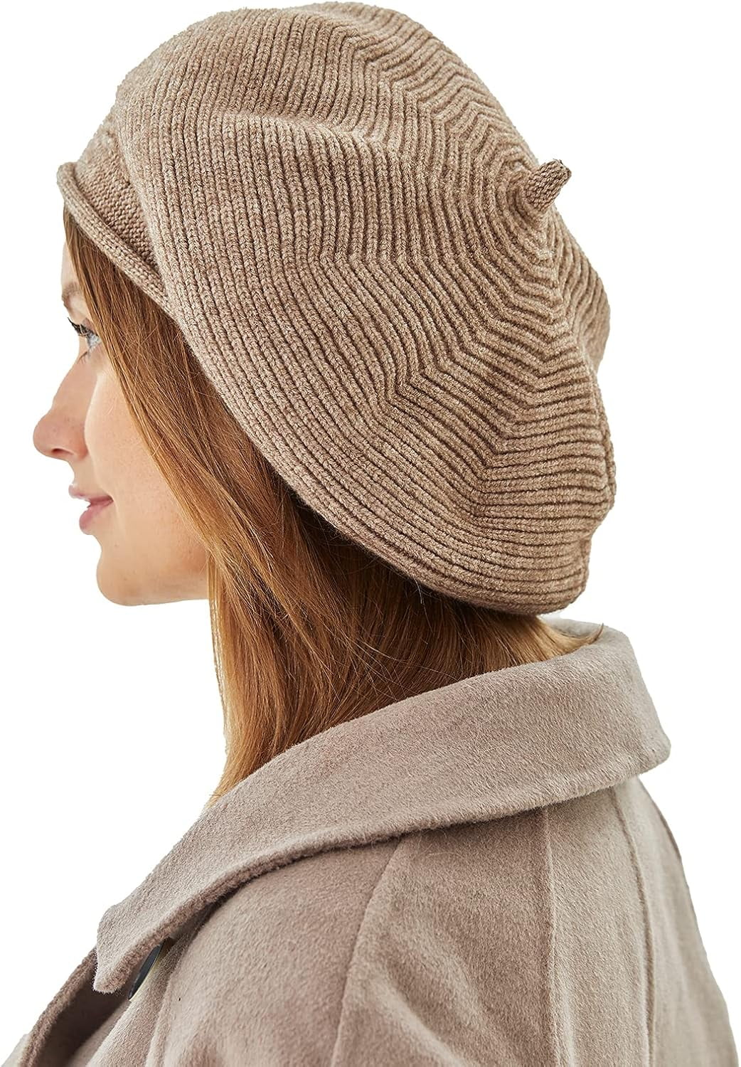 GZhLonKiMa Beret Hat for Women, French Style Beanie Winter Fashion Warm ...