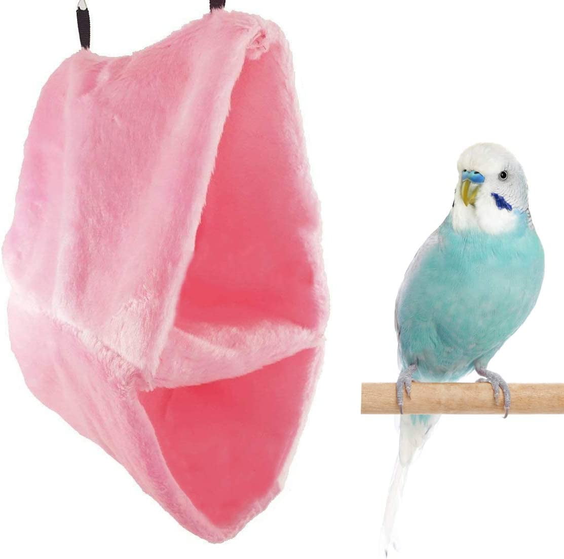 GZhLonKiMa Bird Parrot Plush Hammock Dual Layer Nest Shed Bird Snuggle ...