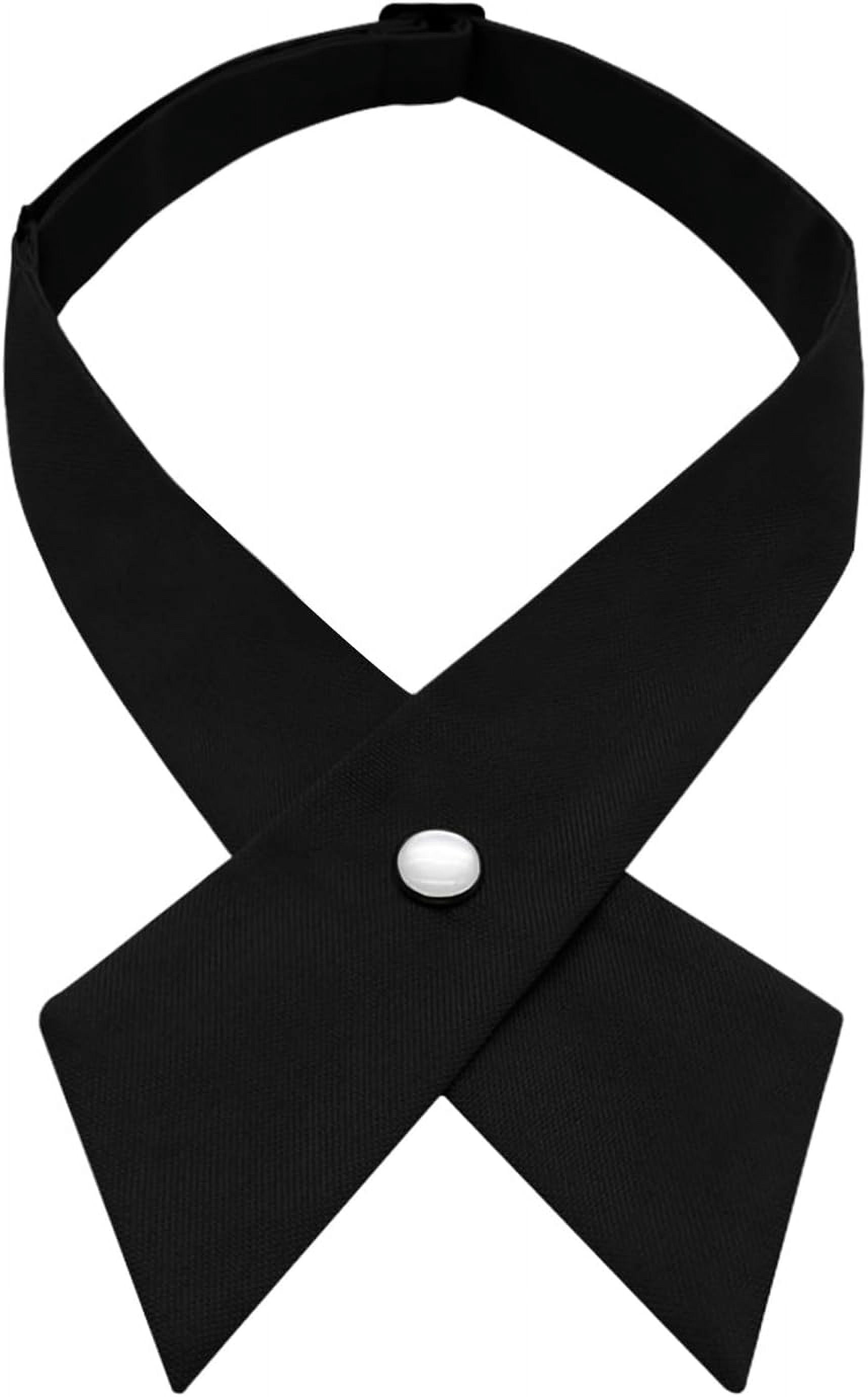 GZhLonKiMa Black Bow Tie for Women, Adjustable Criss Cross Bow Ties ...