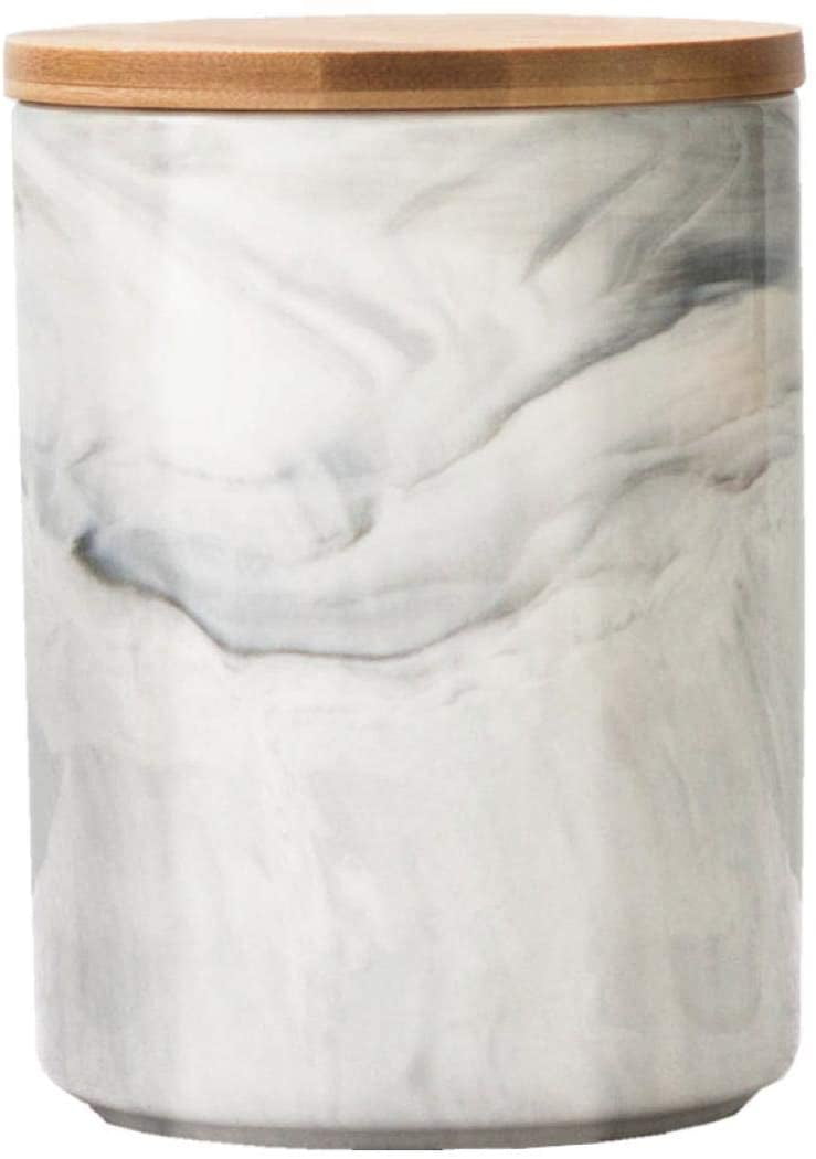 GZhLonKiMa Ceramic Kitchen Canister Food Storage Jar with Bamboo Lid ...