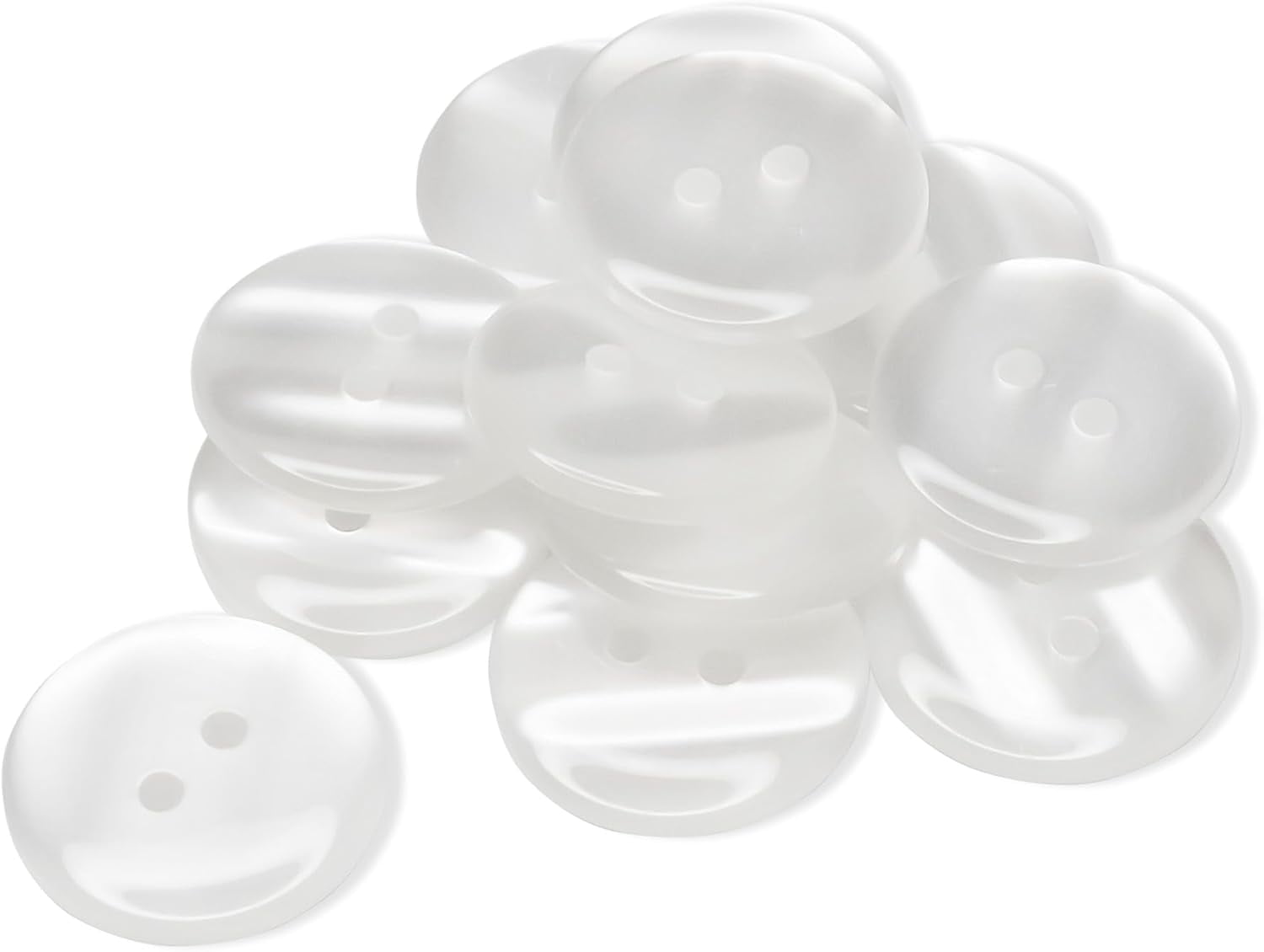 GZhLonKiMa Clear Buttons Pack of 12 - 0.75 inch Transparent 2 Hole ...