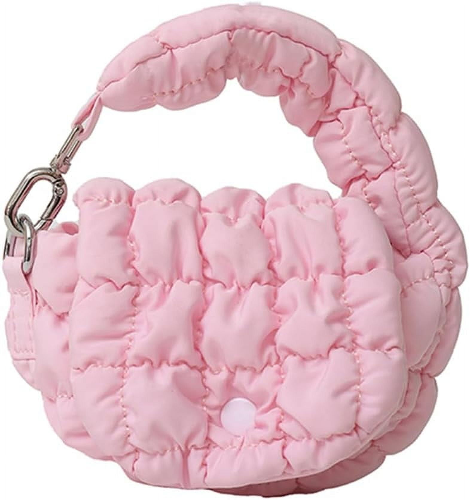 GZhLonKiMa Cute Mini Puffer Purse,Small Quilted Tote Bag for Women ...