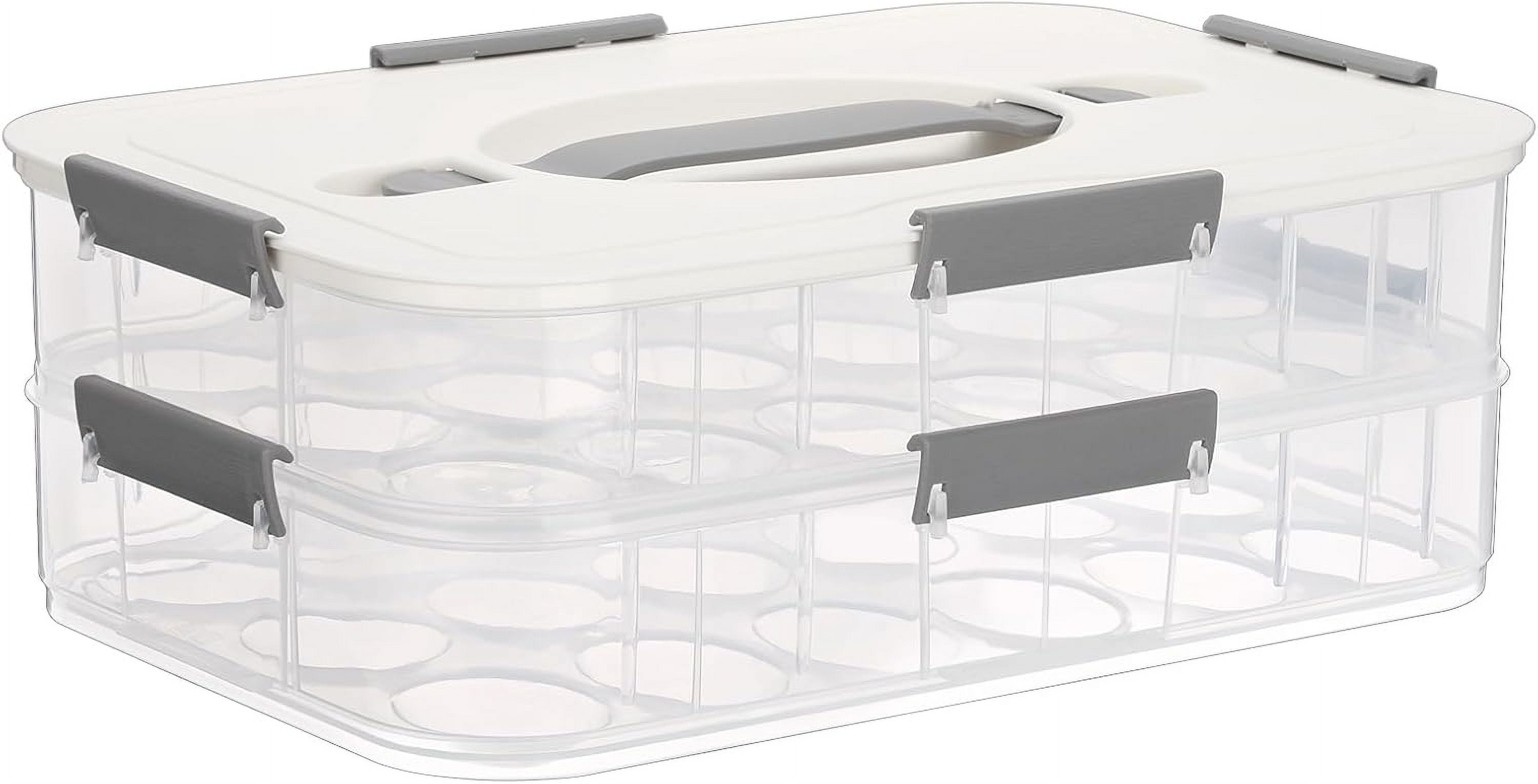 GZhLonKiMa Deviled Egg Platter with Lid, 3-Layer 54 Slots Deviled Egg ...