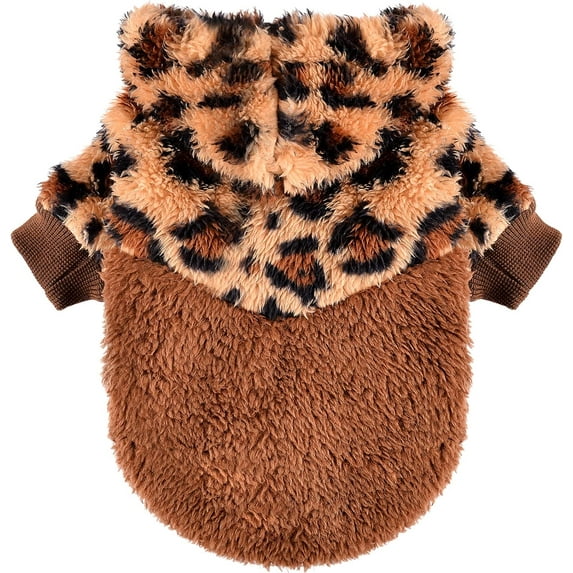 GZhLonKiMa Dog Hoodie Sweaters for Small Dogs, Fleece Clothes Cute Warm ...