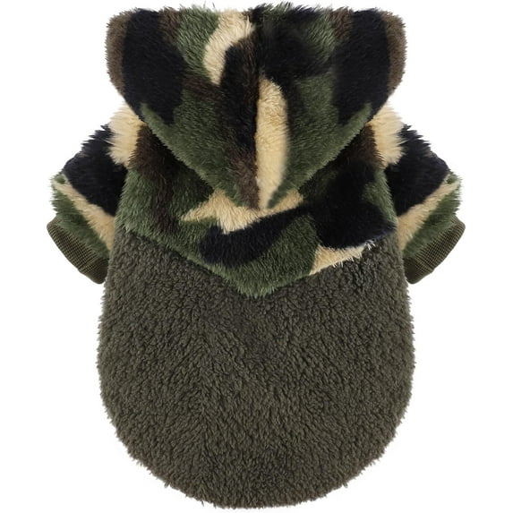 GZhLonKiMa Dog Hoodie Sweaters for Small Dogs, Fleece Clothes Cute Warm ...