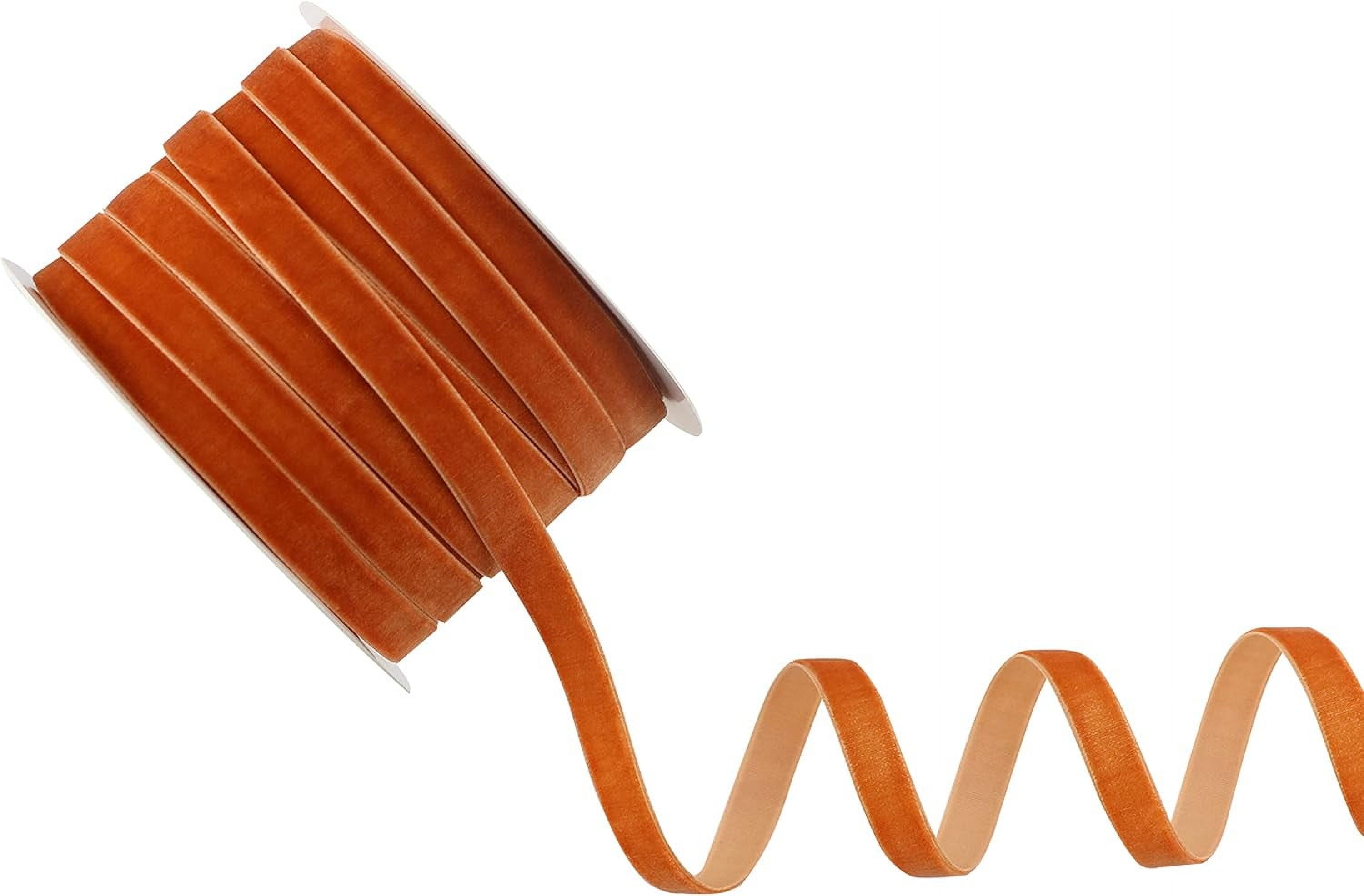 GZhLonKiMa Dusty Blue Velvet Ribbon 3/8 Inch Single Face Thin Velvet ...