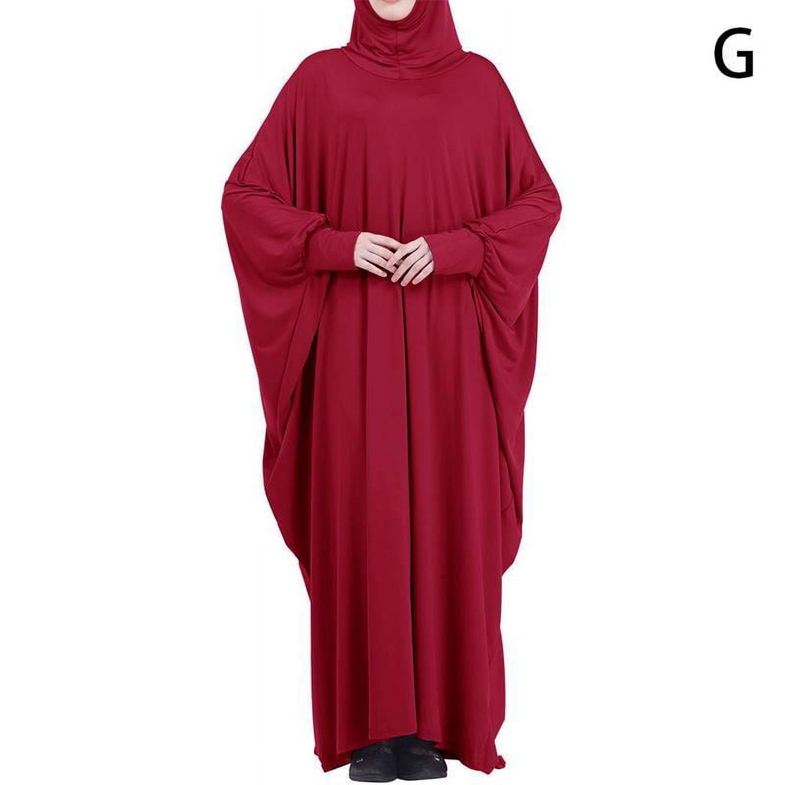 GZhLonKiMa Eid Hooded Muslim Women Hijabs Dress Prayer Garment Ramadan ...