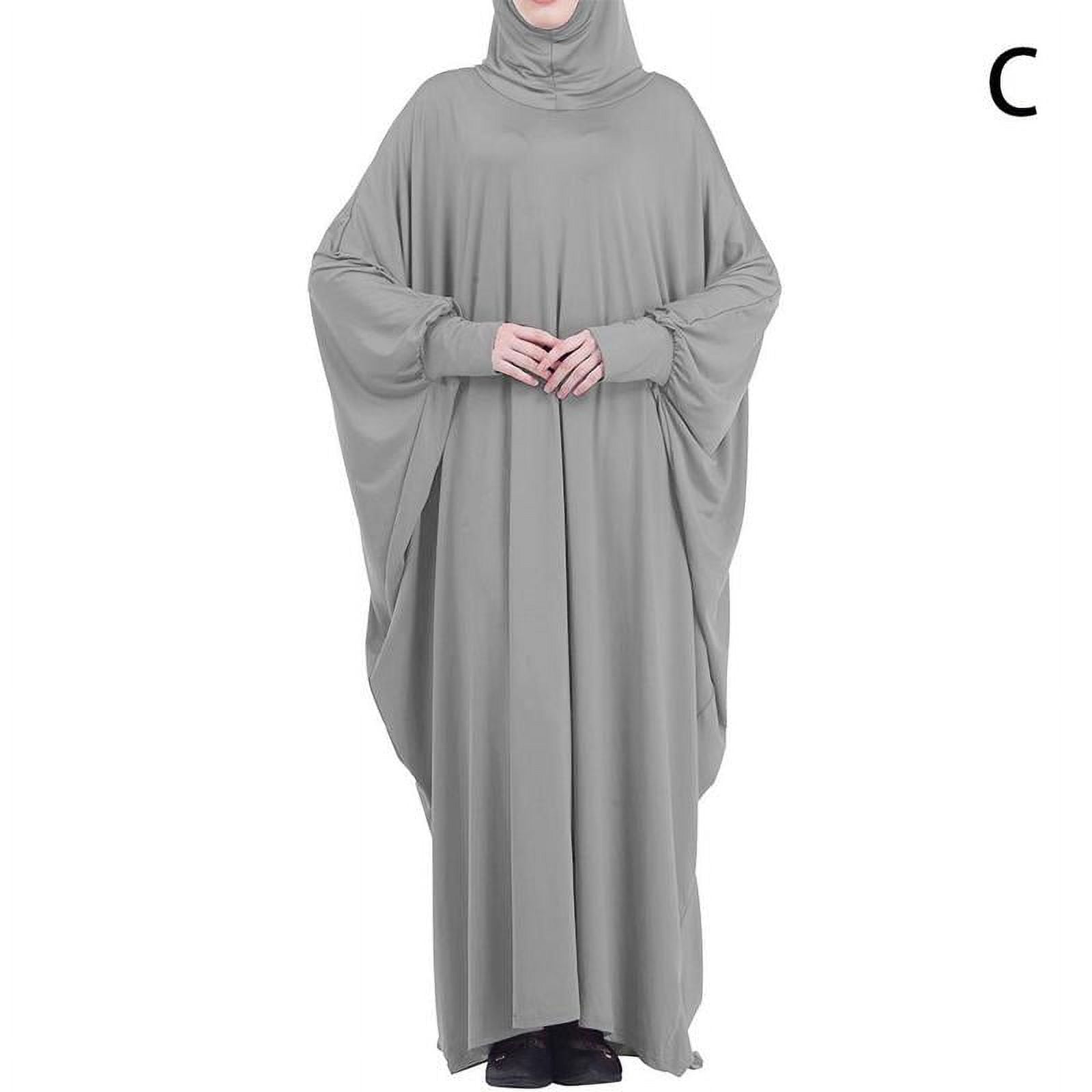 GZhLonKiMa Eid Hooded Muslim Women Hijabs Dress Prayer Garment Ramadan ...