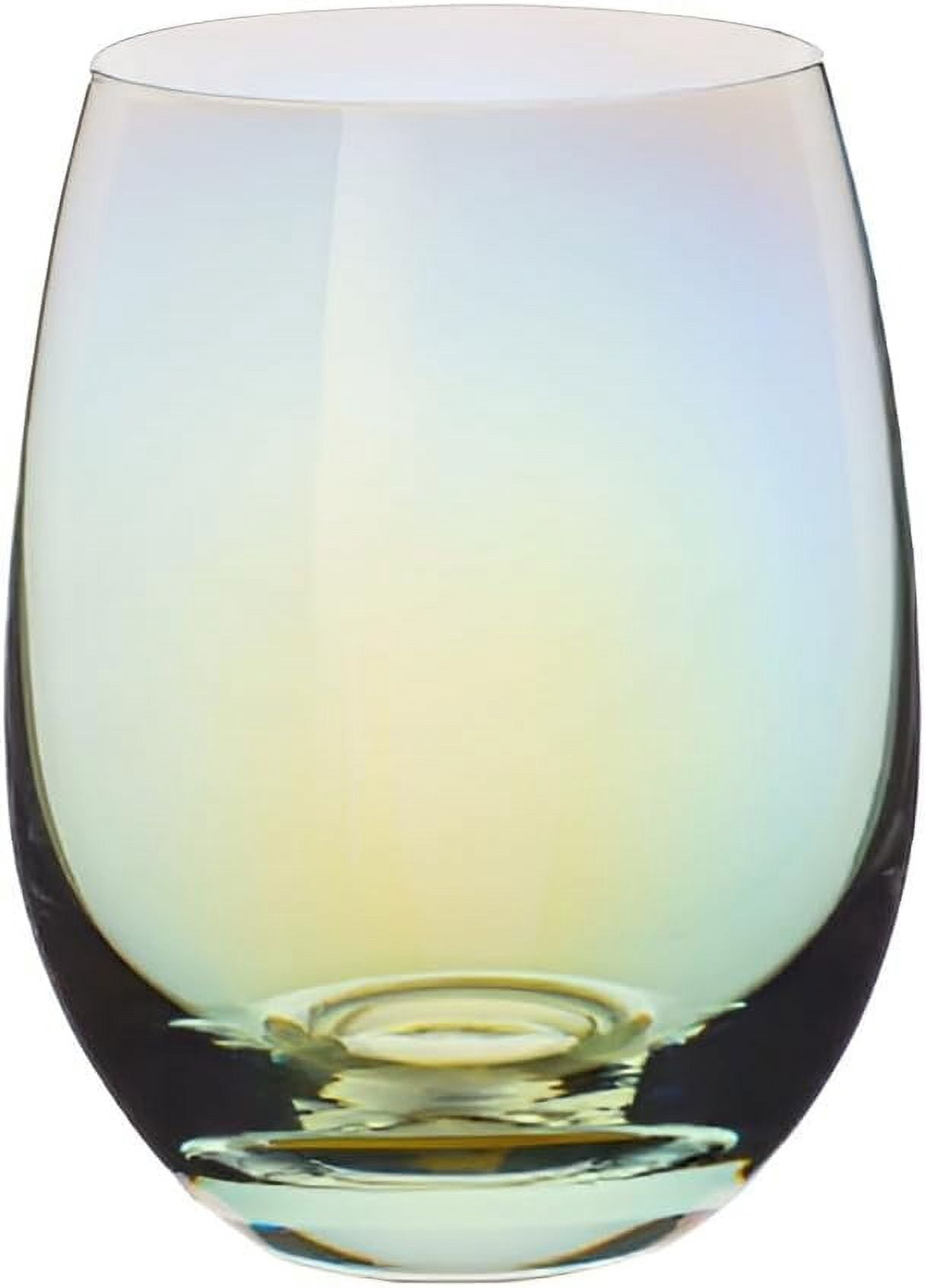 GZhLonKiMa Elegant Glass Water Cup – Available in Clear and Iridescent ...