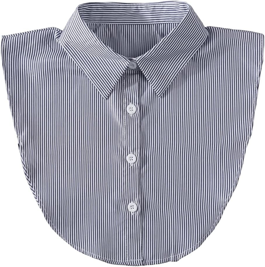 GZhLonKiMa Fake Collar Detachable Stripes Half Turtleneck Shirts False ...
