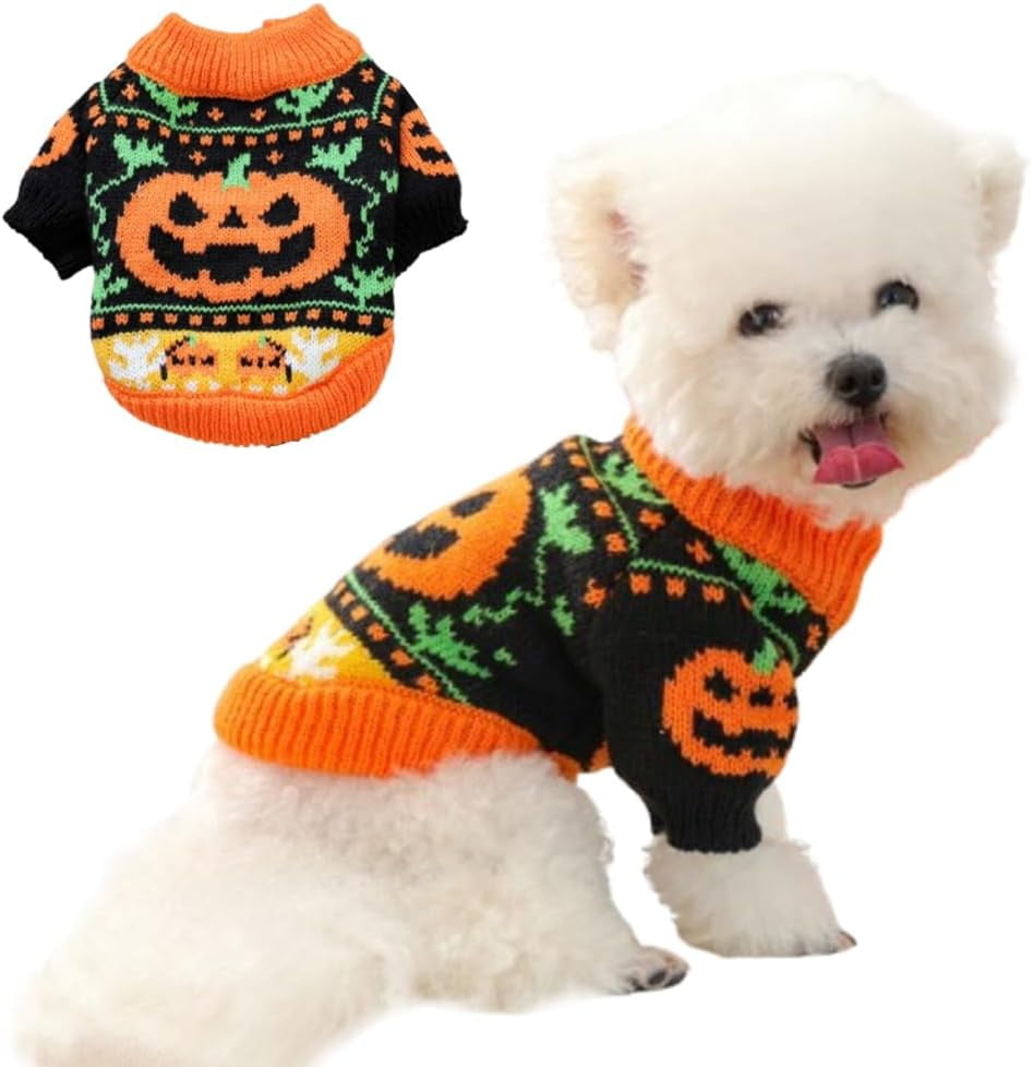 GZhLonKiMa Fall Dog Sweater for Small Dog Girl Strawberry Knitted Cat ...