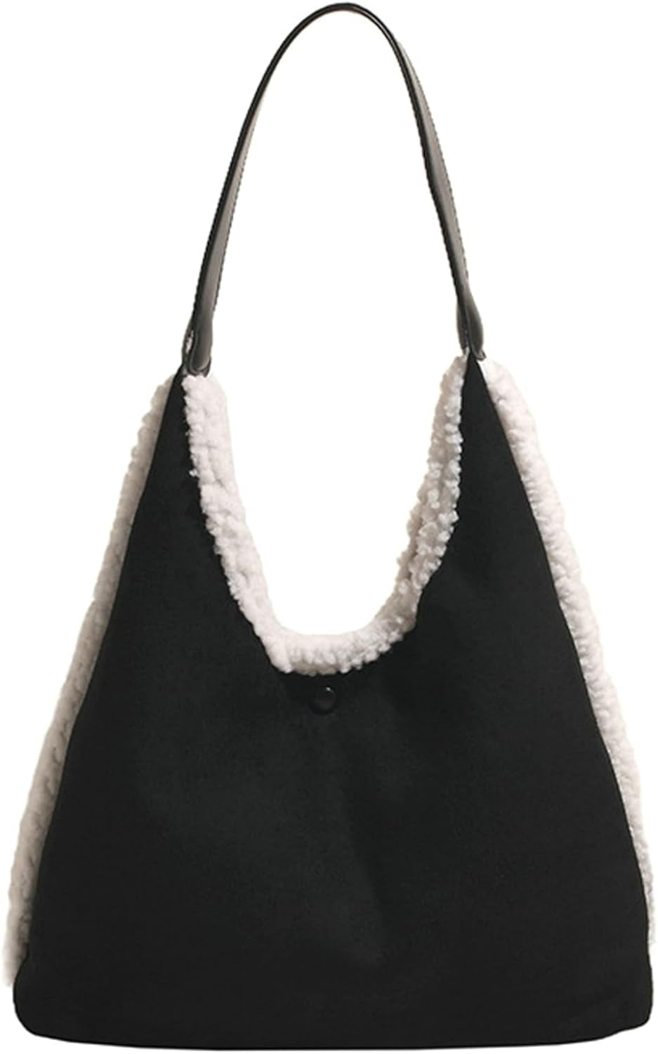GZhLonKiMa Fall Winter Suede Tote Bag Women Chic Versatile Lambswool ...