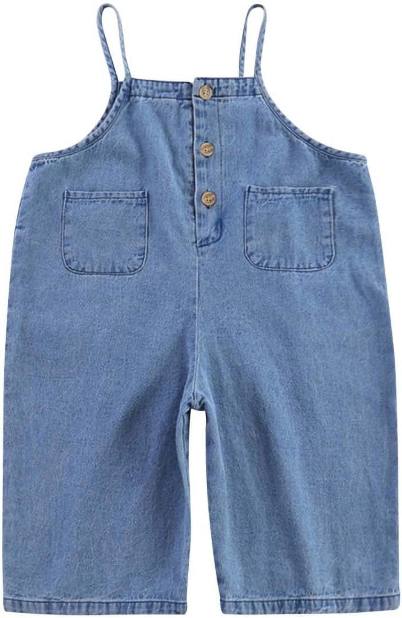 GZhLonKiMa Fashionable Jeans Overalls, Girls Denim Overalls Cute Baby ...