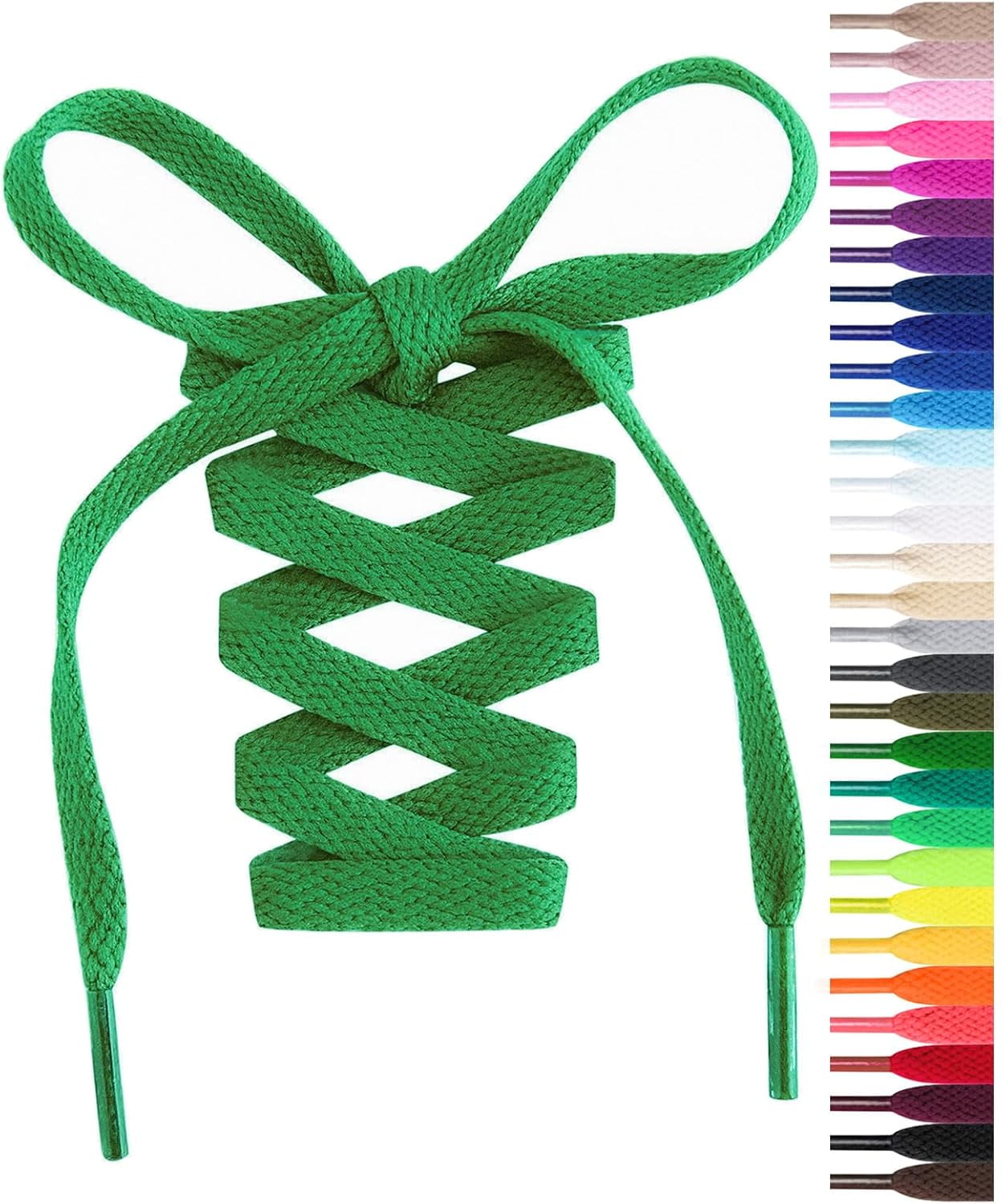 GZhLonKiMa Flat Shoelaces 5/16" - 20 Colors in 36"-72" Shoe Laces For ...