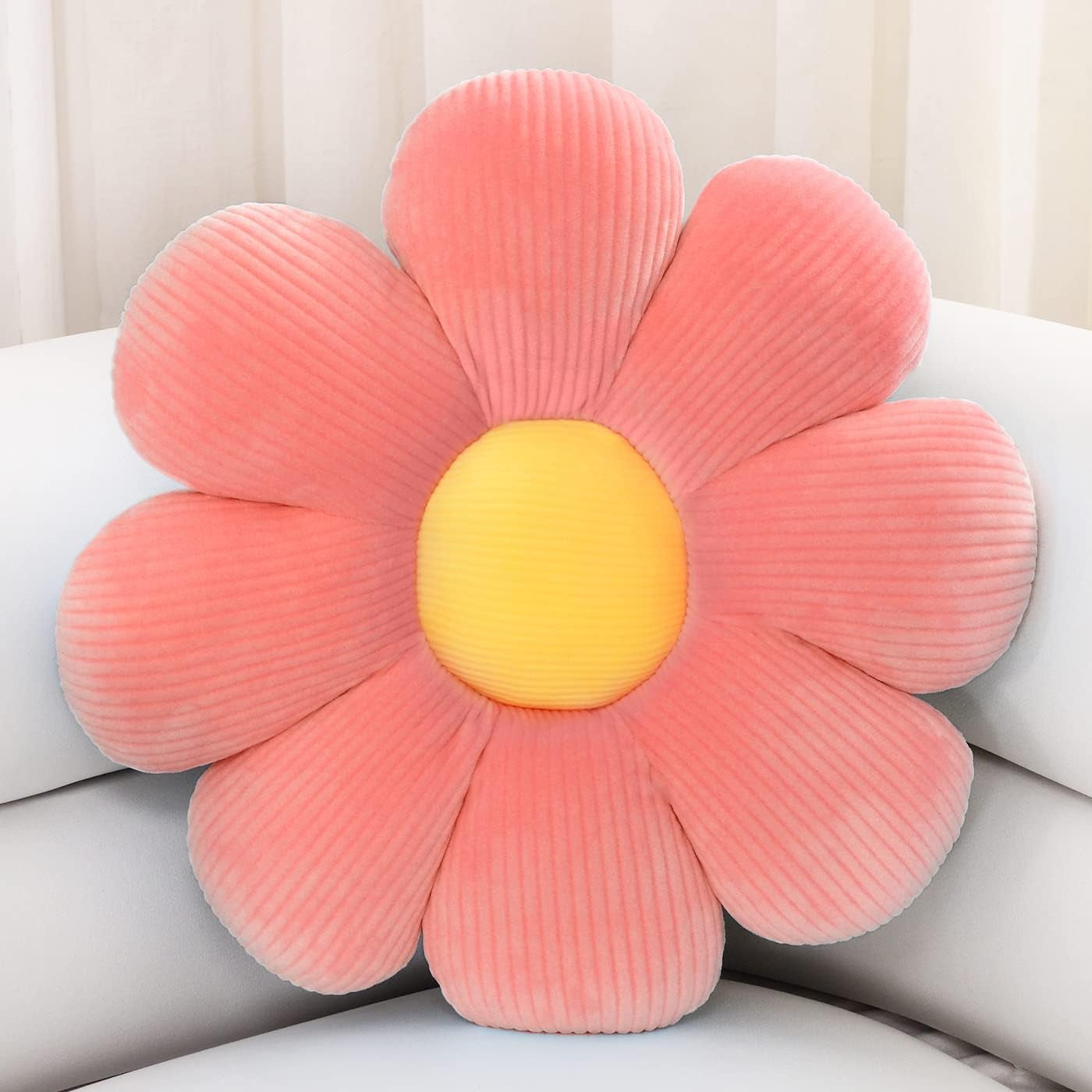 GZhLonKiMa Flower Pillow, Daisy Pillow Flower Shaped Pillows 15.7" Cute ...