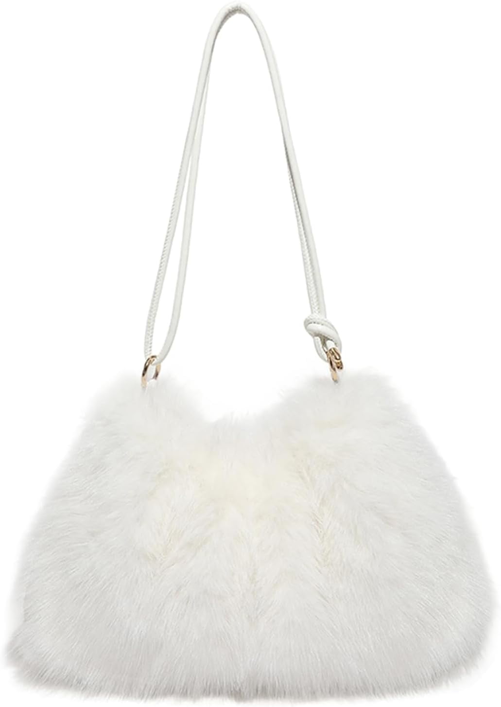 GZhLonKiMa Fluffy Tote Bag Winter Faux Fur Purses for Women Fuzzy ...