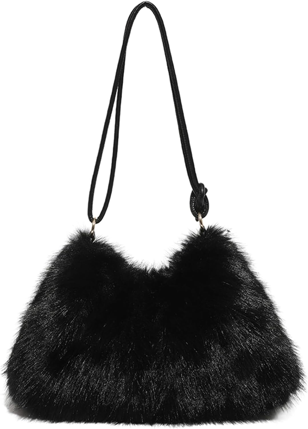 GZhLonKiMa Fluffy Tote Bag Winter Faux Fur Purses for Women Fuzzy ...