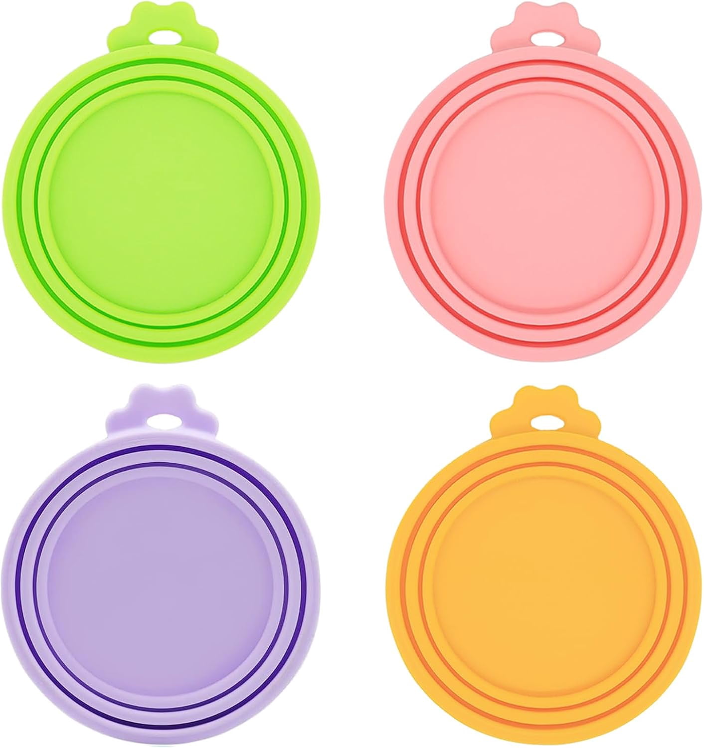 GZhLonKiMa Food Can Lids, 4 Pcs Silicone Pet Food Can Covers for Dog ...