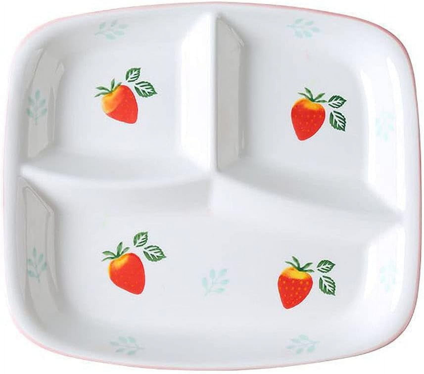 GZhLonKiMa Fruit Printing Square Shaped Ceramic Divided Plate Dinner ...