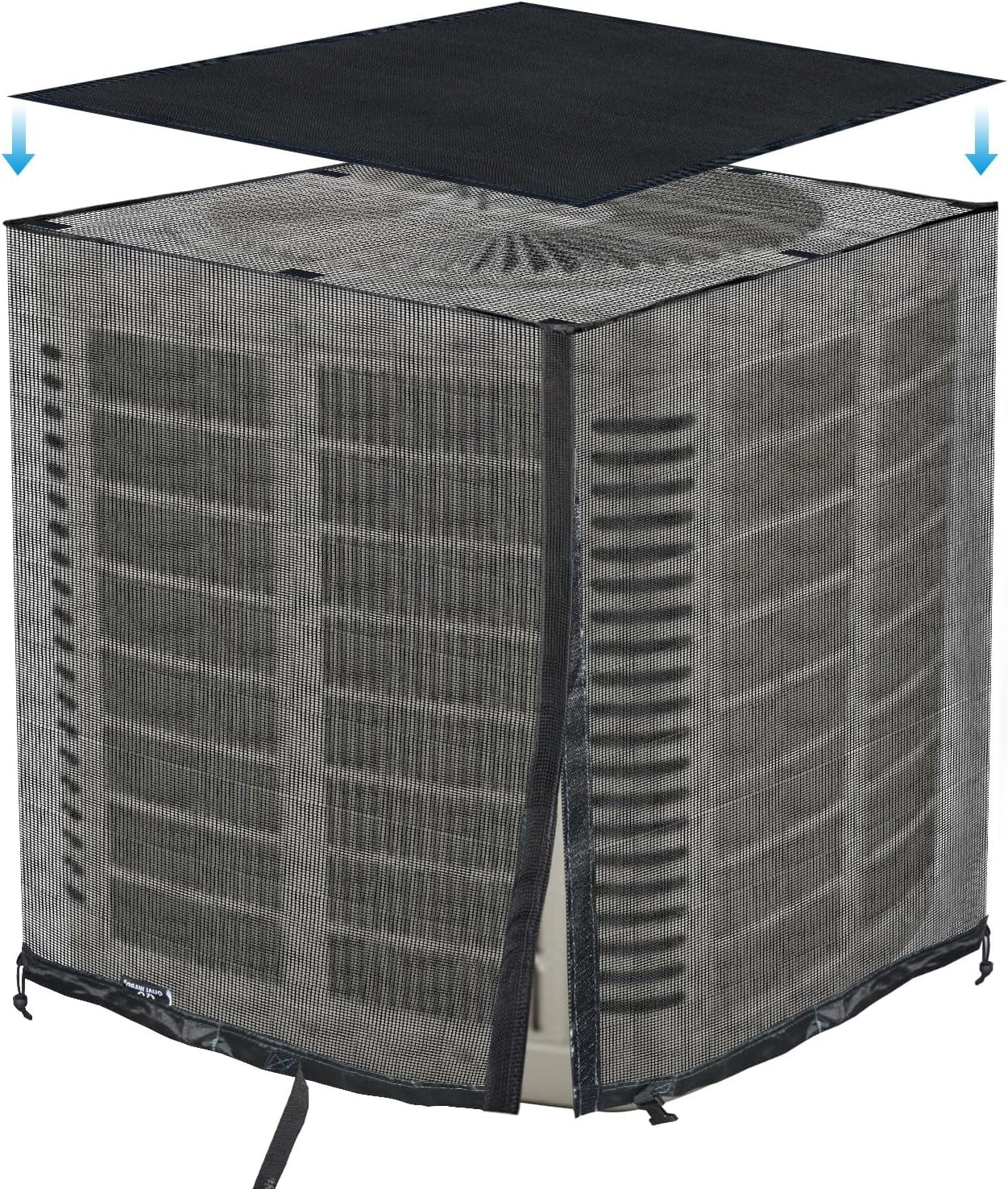 GZhLonKiMa Full Mesh Central Air Conditioner Cover with Detachable ...
